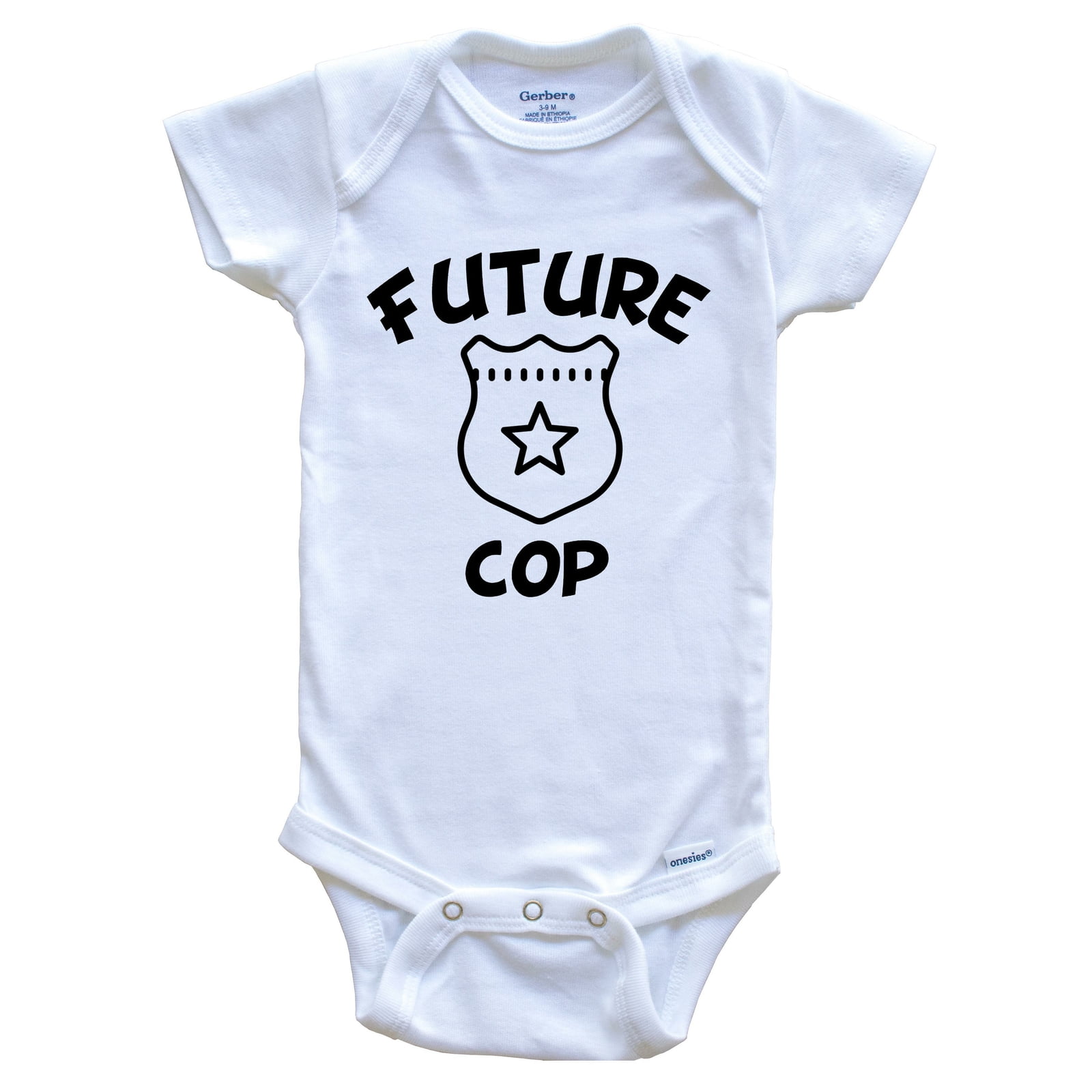 Luvly Future Cop Cute Police Badge Baby Bodysuit - One Piece Baby ...
