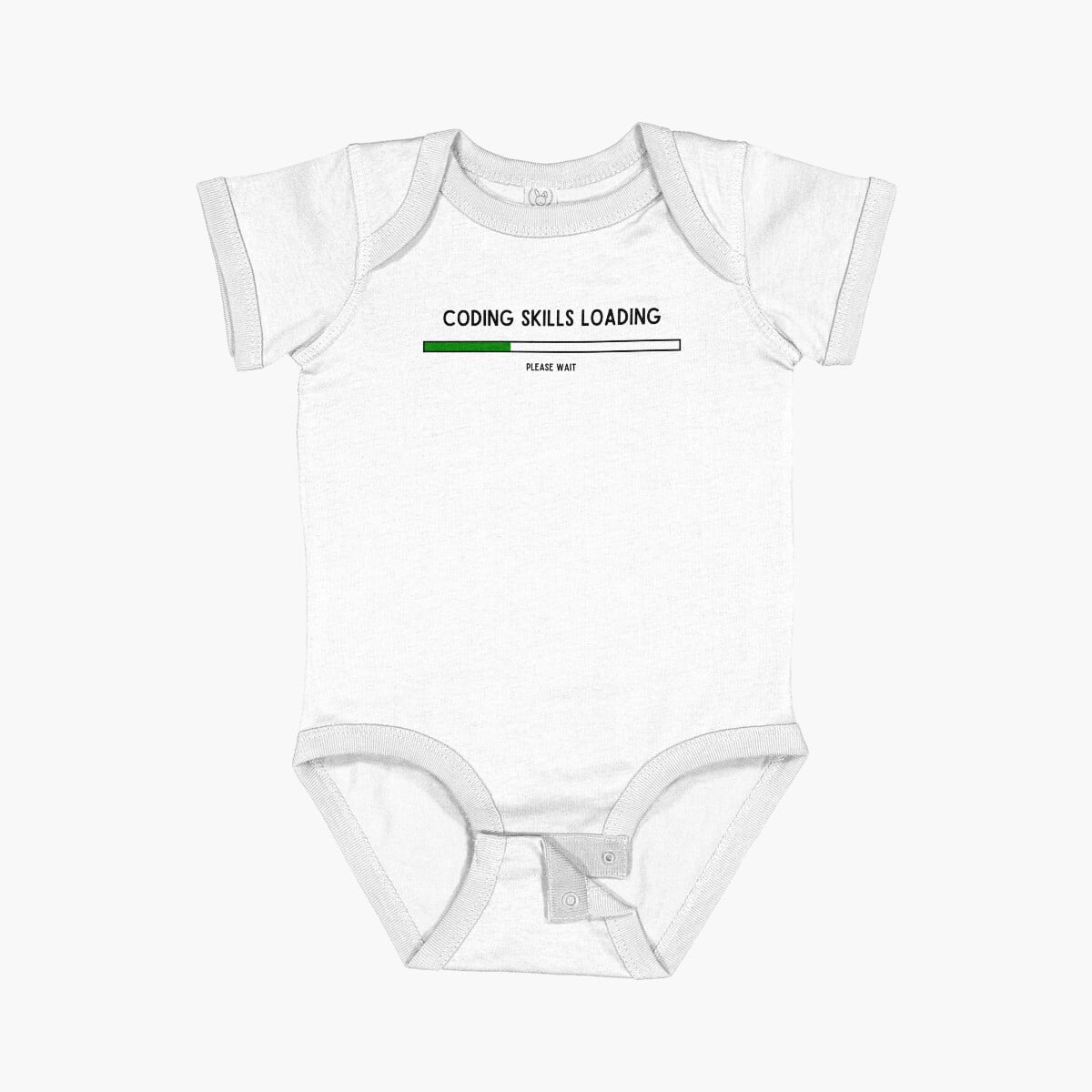 Luvly Future Developer: Coding Skills Loading Please Wait Funny Programmer Short Sleeve Baby One ...