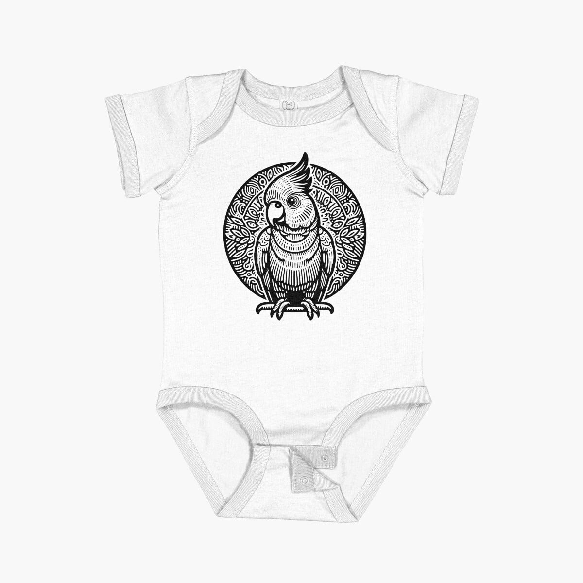 Luvly Galah Zen Doodle Lineal Art Short Sleeve Baby One-Piece, New Born ...