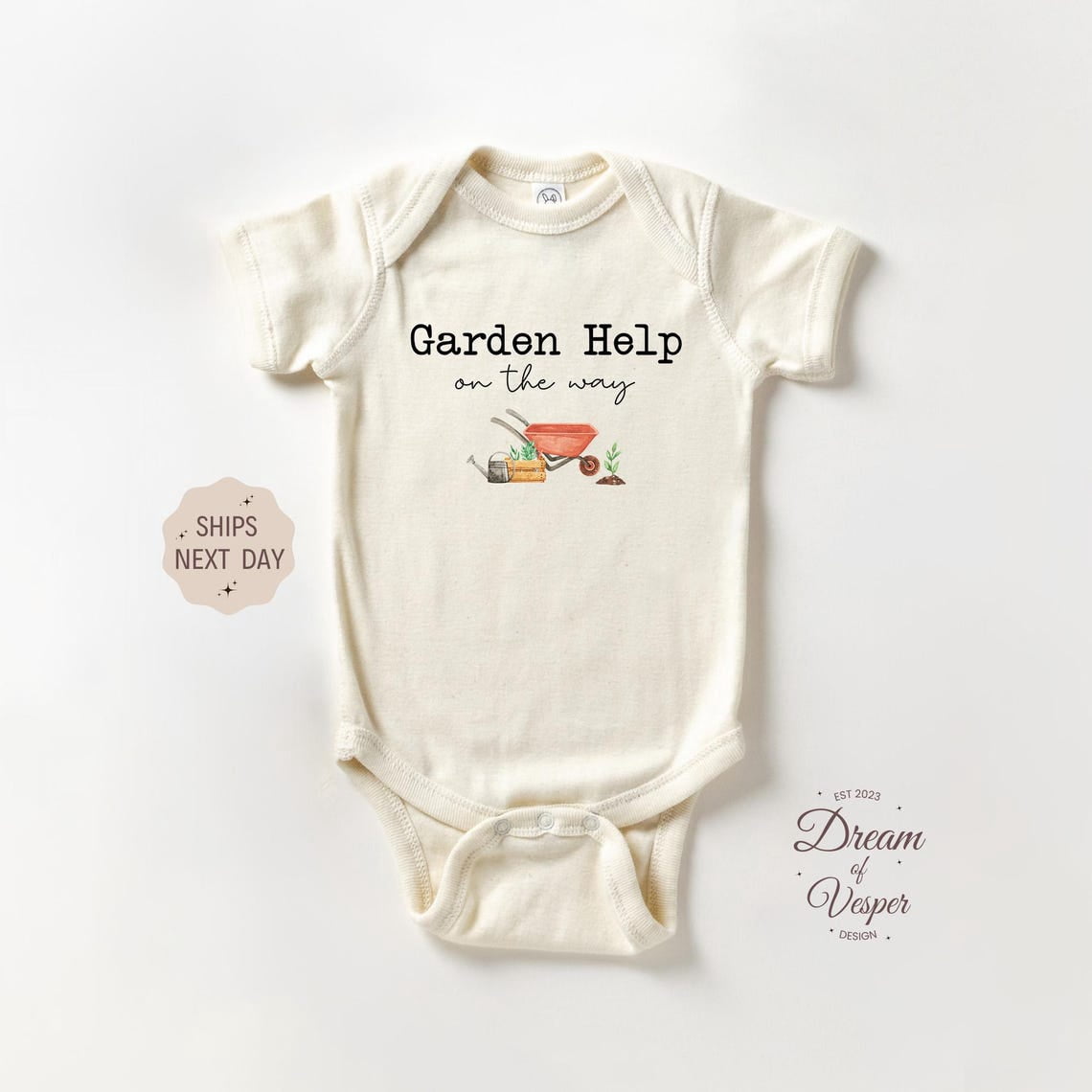 Luvly Garden Help On The Way Baby, Cute Baby Gardening Bodysuit, Little ...