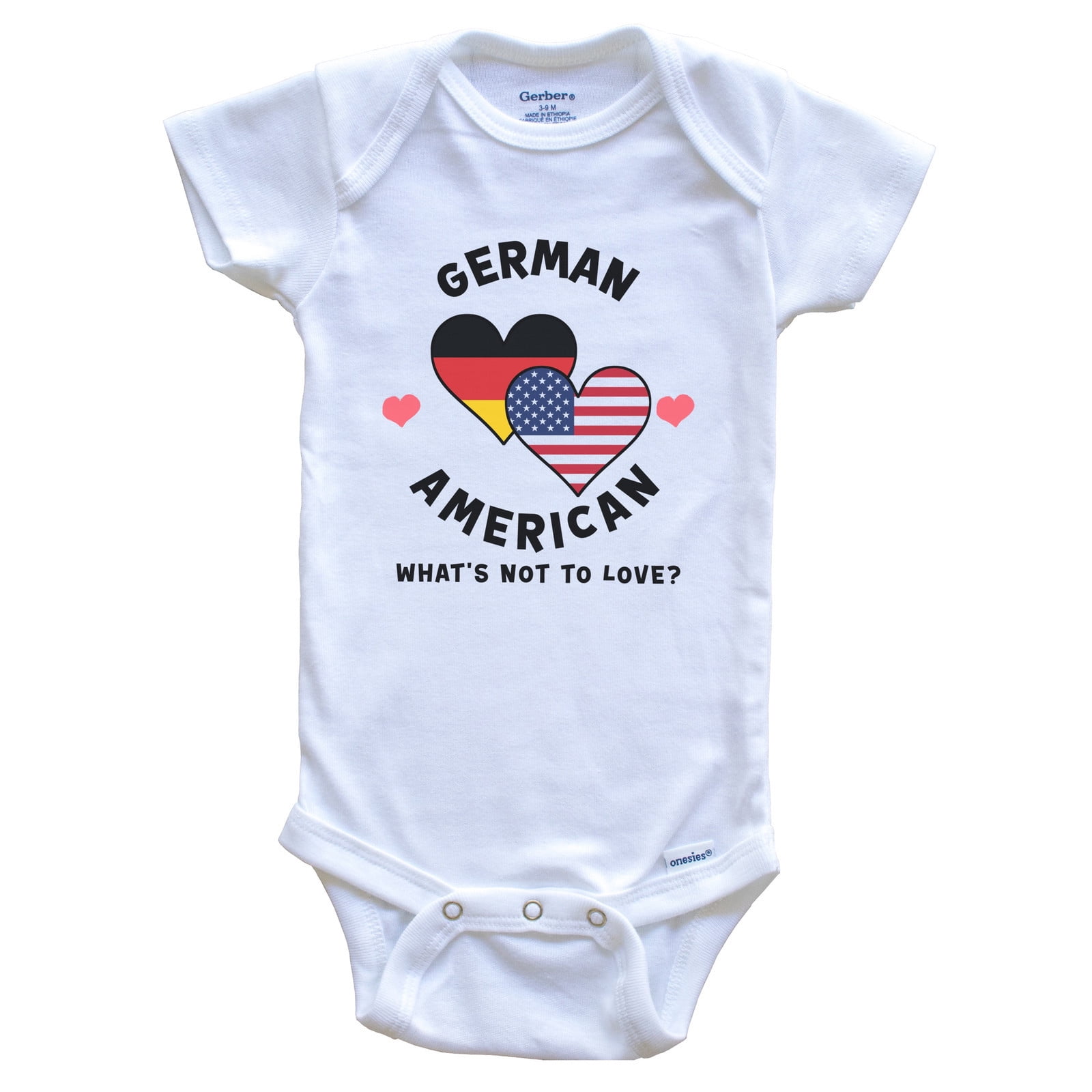 Luvly German American What'S Not To Love Heart Flags Germany Baby ...