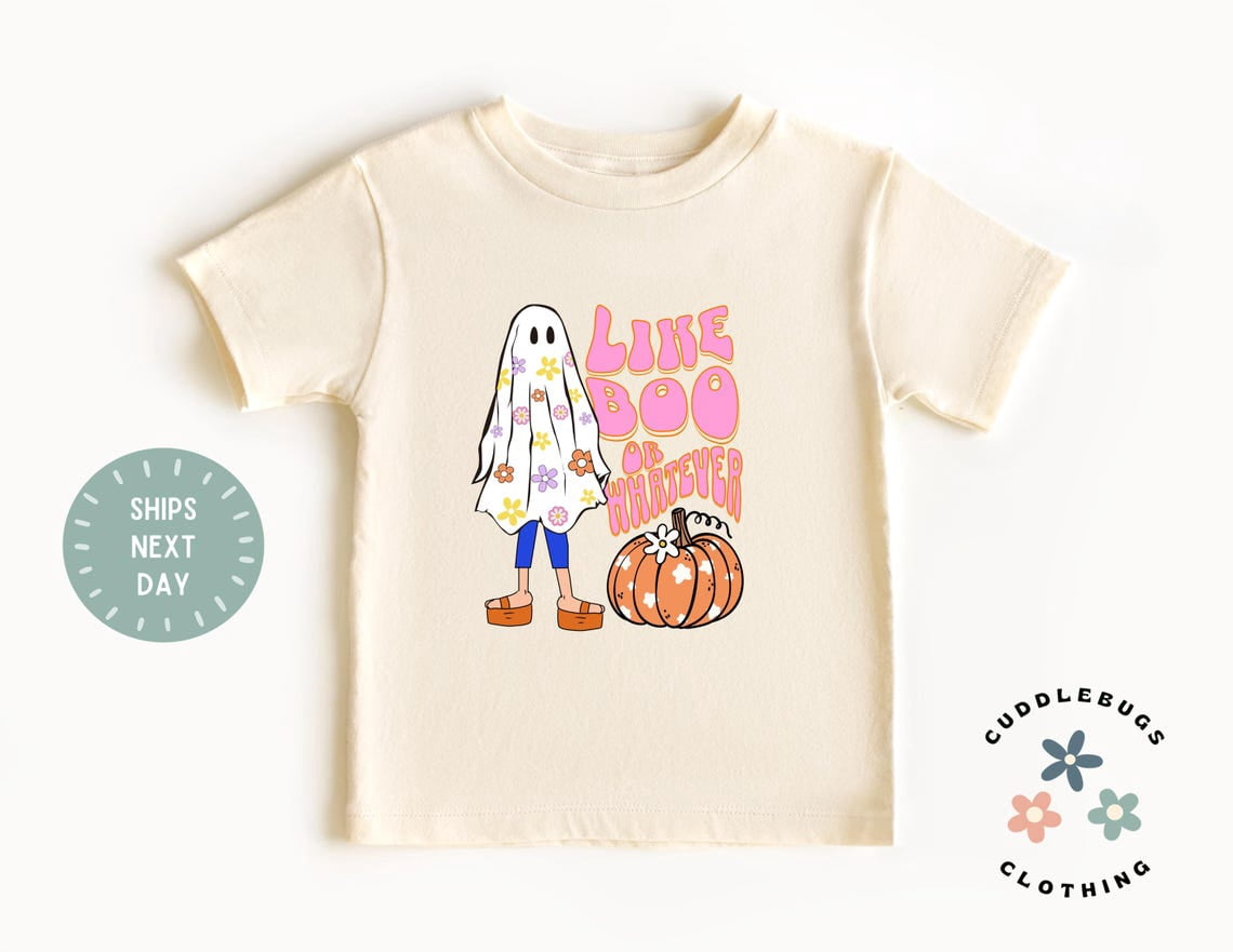 Luvly Girls Halloween Shirt - Like Boo Or Whatever Halloween Girls Tee ...
