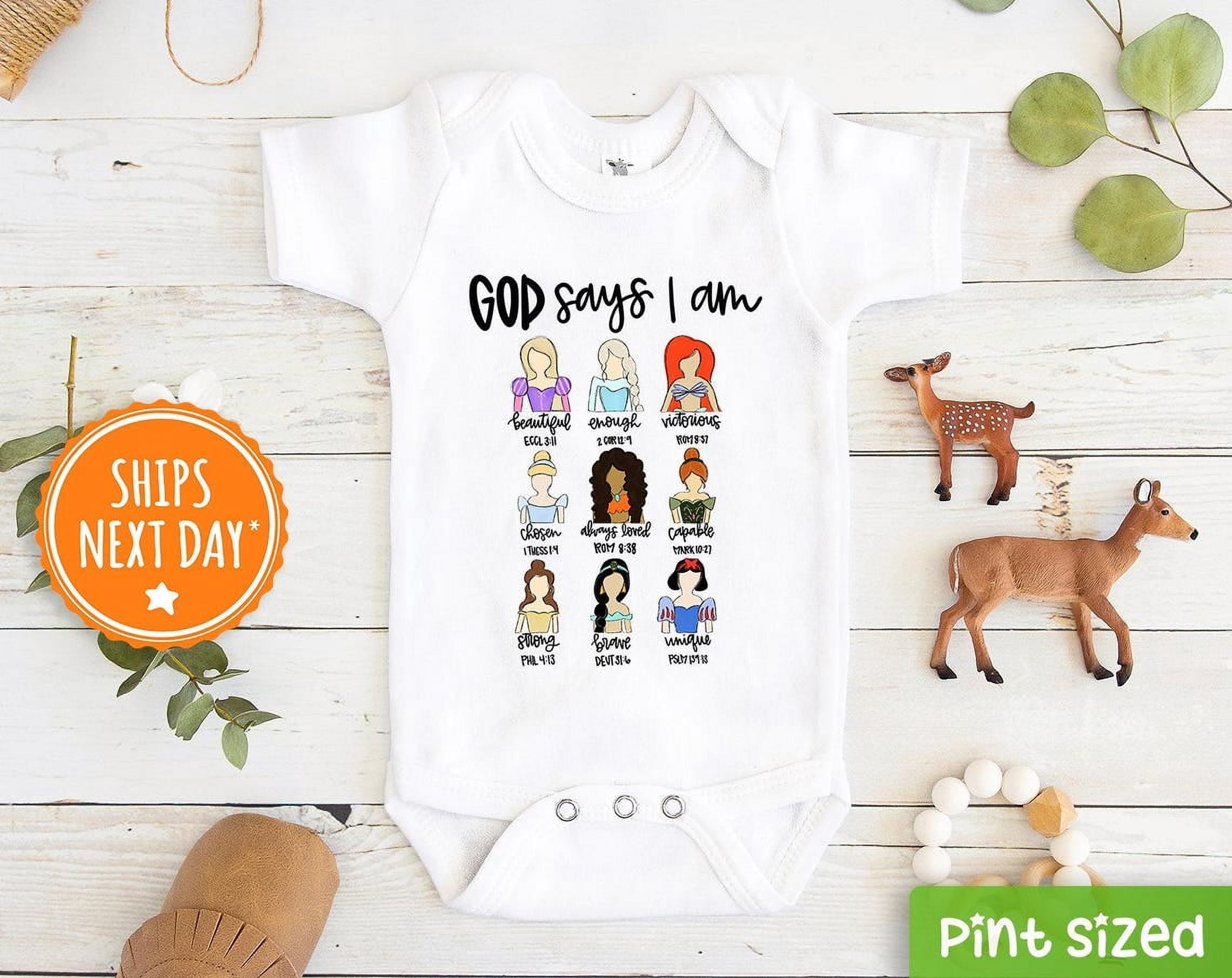 Luvly God Says I Am Princess Baby - Bible Verse Baby - Religious Girls ...