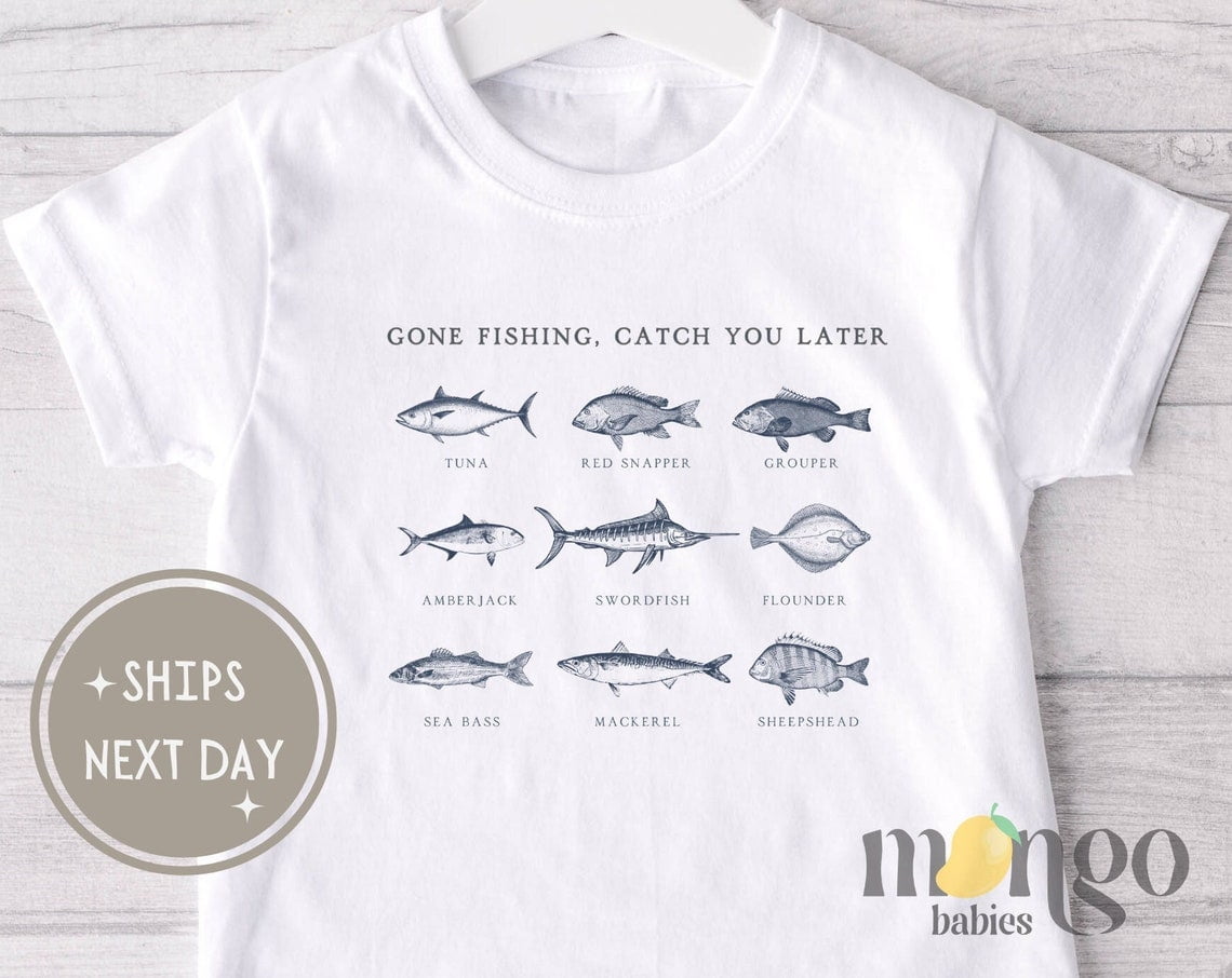 Luvly Gone Fishing Catch You Later Toddler Shirt Fishing Baby Onesies ...