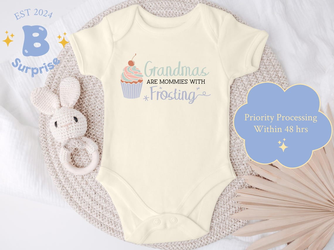 Luvly Grandma Quote Baby - Funny Baby Bodysuit - Mommies With Frosting ...
