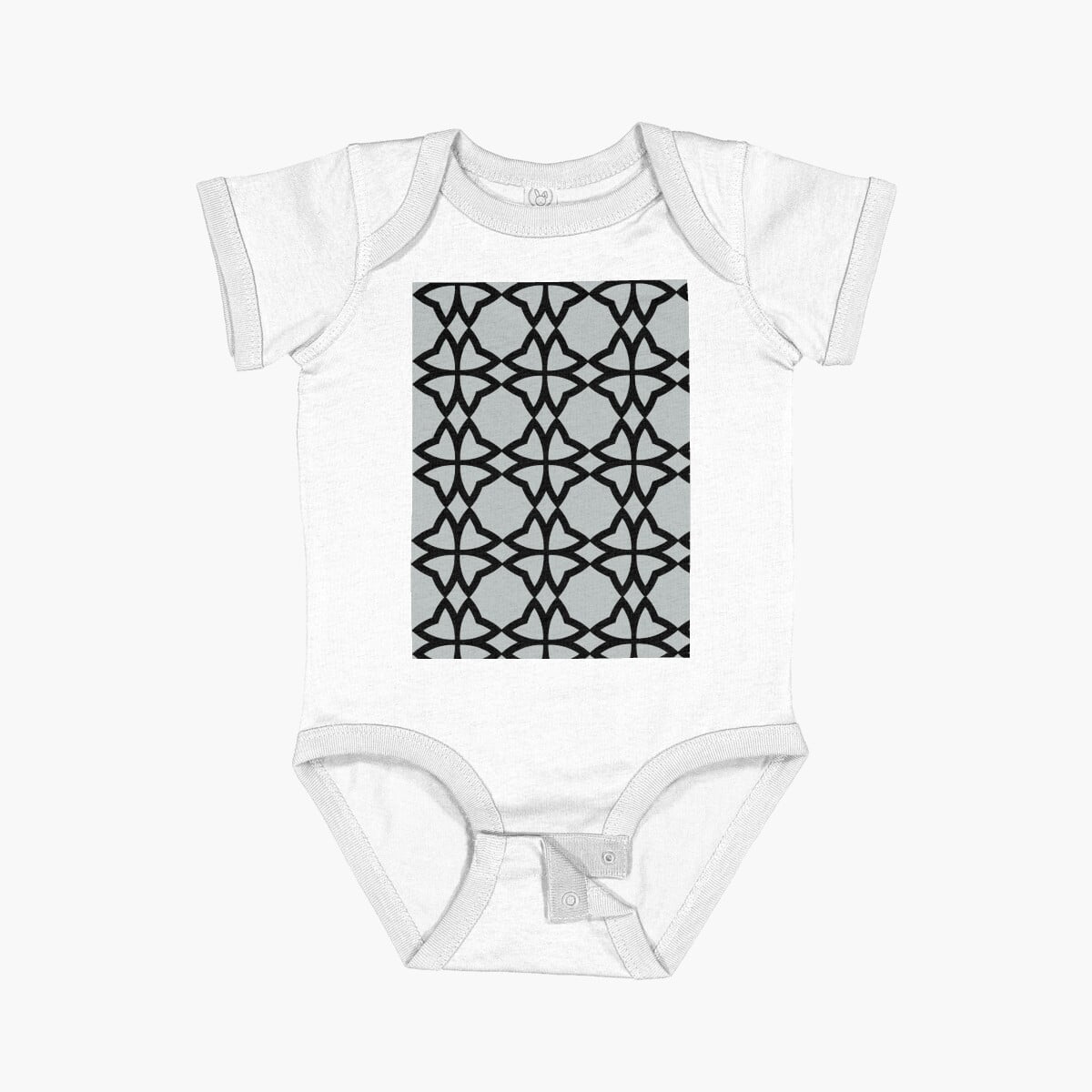 Luvly Gray And Black Minimal Symmetrical Flower Pattern - 2022 Popular ...