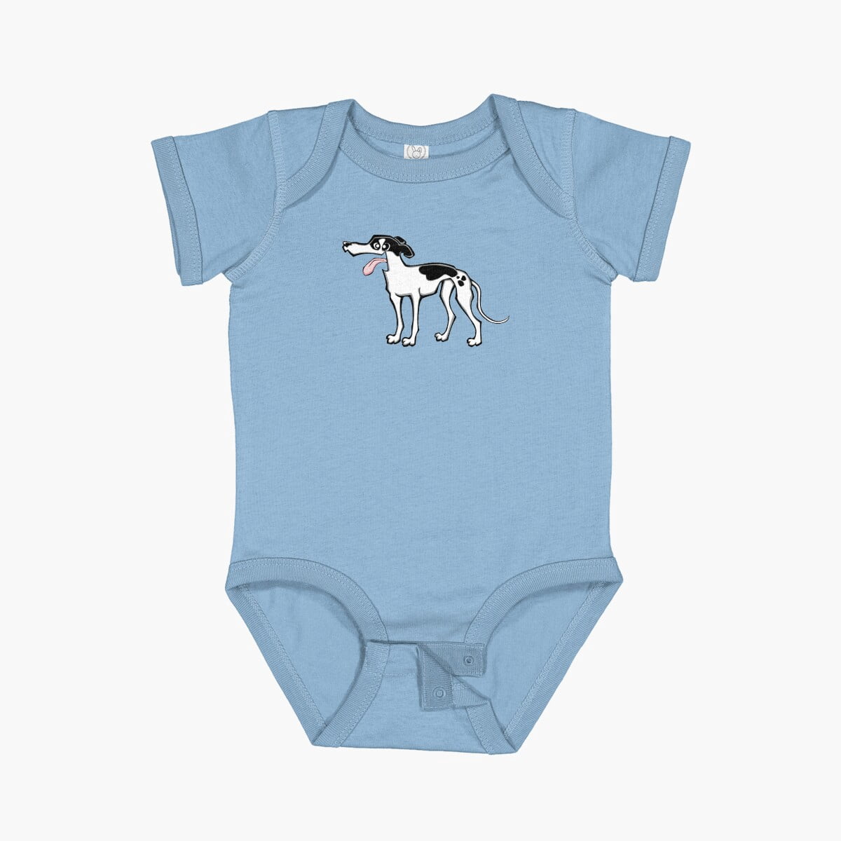 Luvly Greyhound - White And Black (Full Body) White Bg Short Sleeve ...