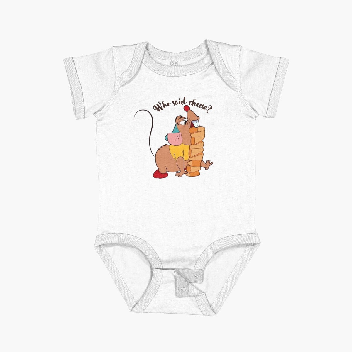Luvly Gus Gus - Who Said Cheese Gus Gus Short Sleeve Baby One-Piece ...