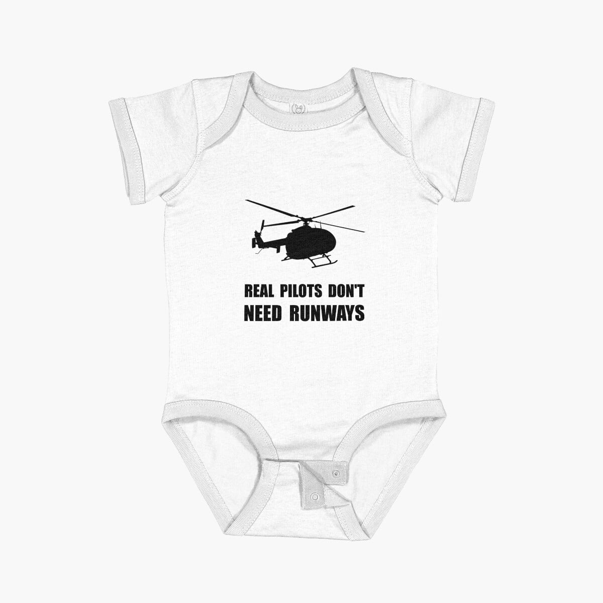 Luvly Helicopter Pilot Runways Short Sleeve Baby One-Piece, New Born ...