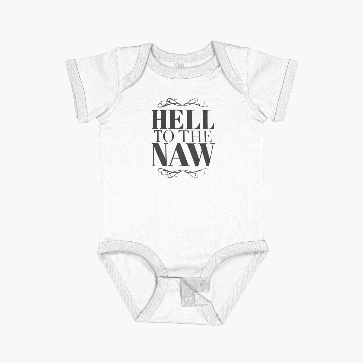 Luvly Hell To The Naw Short Sleeve Baby One-Piece, New Born, Baby ...