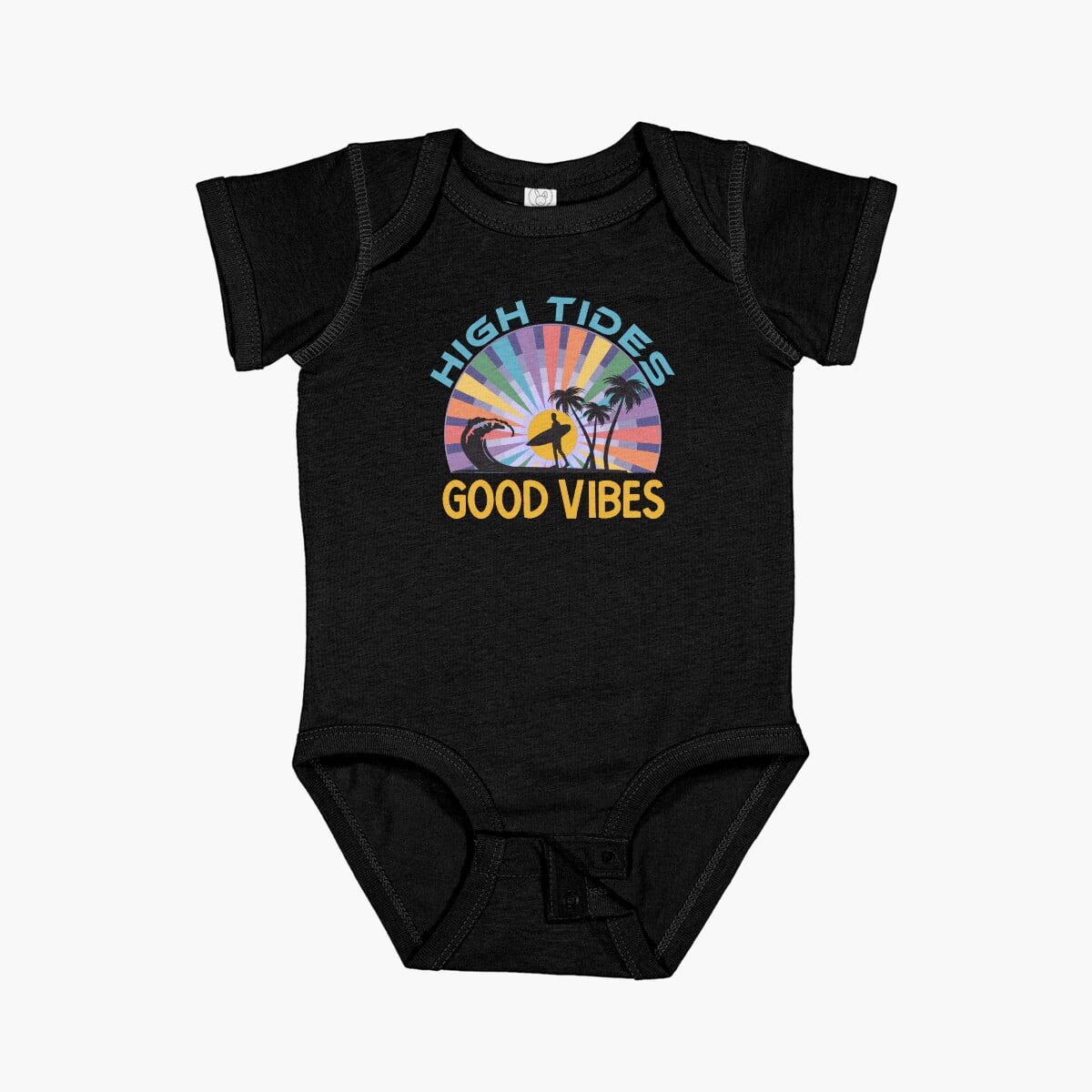 Luvly High Tides And Good Vibes, Boho Sunset Short Sleeve Baby One ...