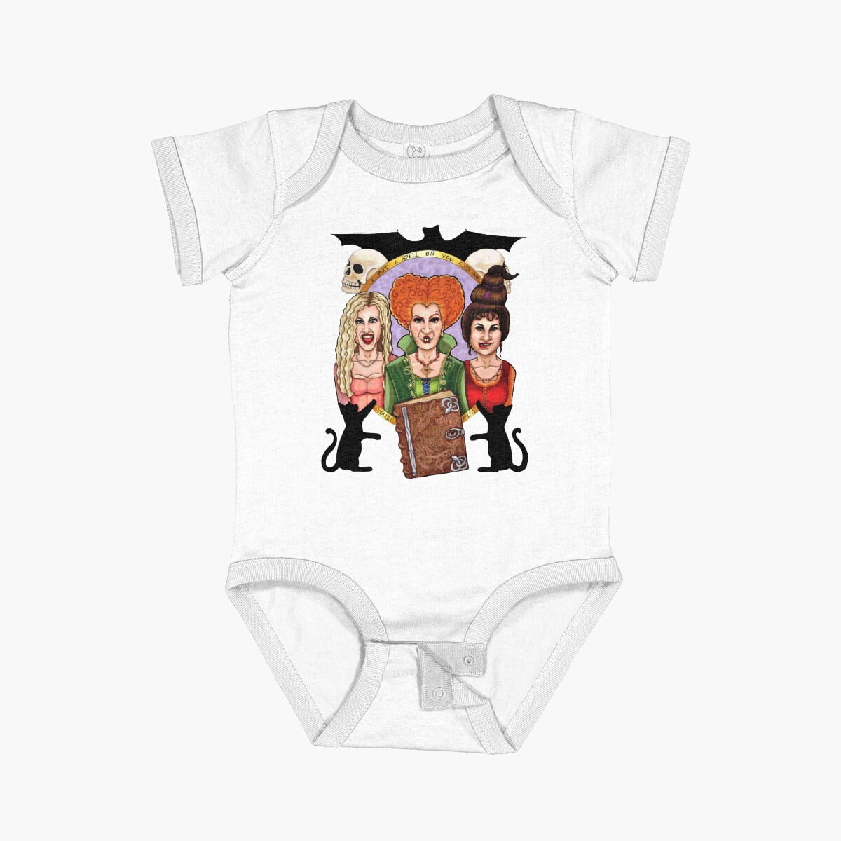 Luvly Hocus Pocus Witches , Waterproocat Short Sleeve Baby One-Piece ...