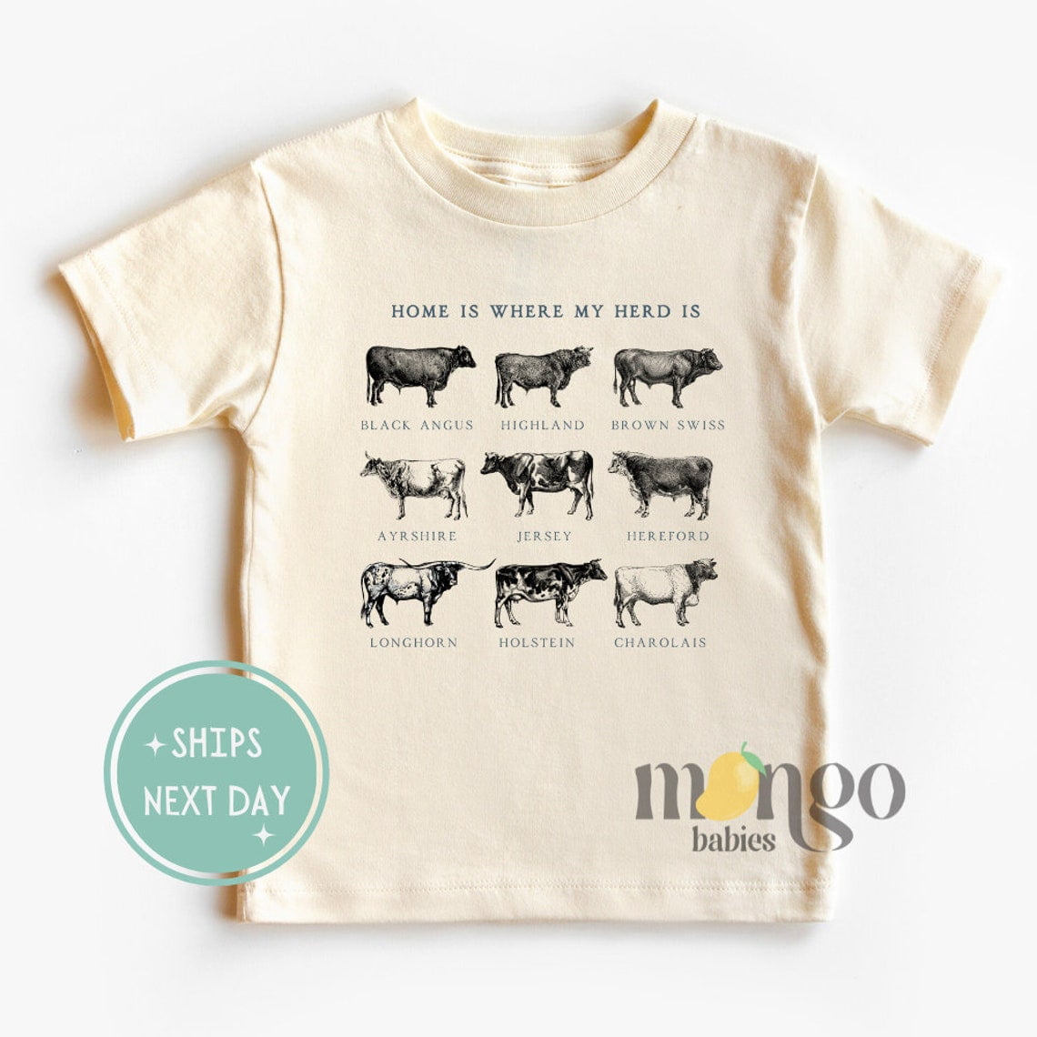 Luvly Home Is Where My Herd Is Toddler Shirt Farm Girl Tshirt Cow ...