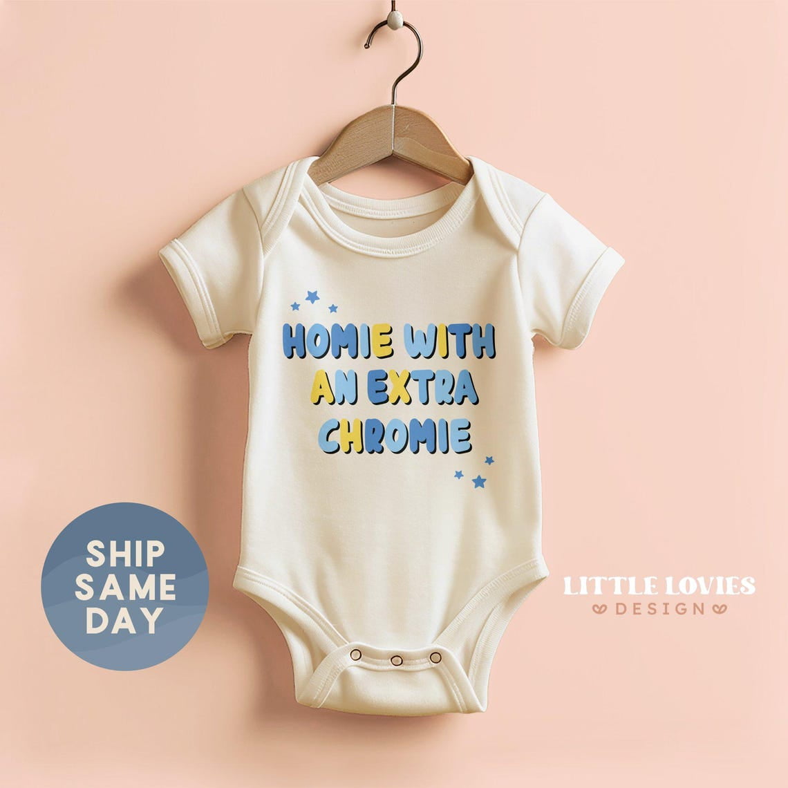 Luvly Homie With An Extra Chromie, Cute Trisomy 21 Baby Bodysuit, Down ...