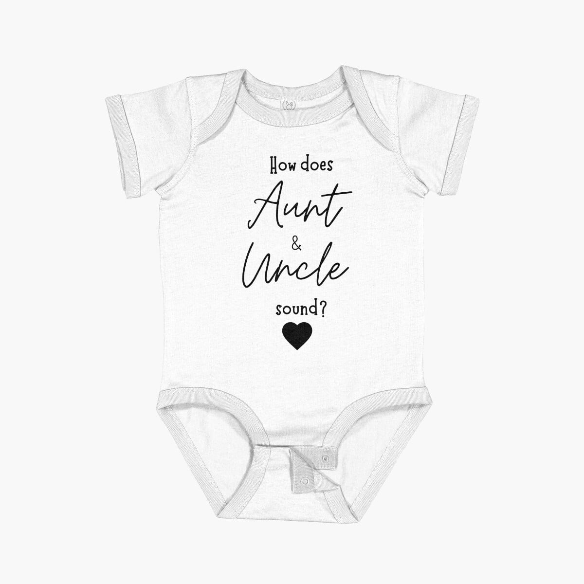 Luvly How Does Aunt And Uncle Sound Funny Pregnancy Reveal Short Sleeve ...