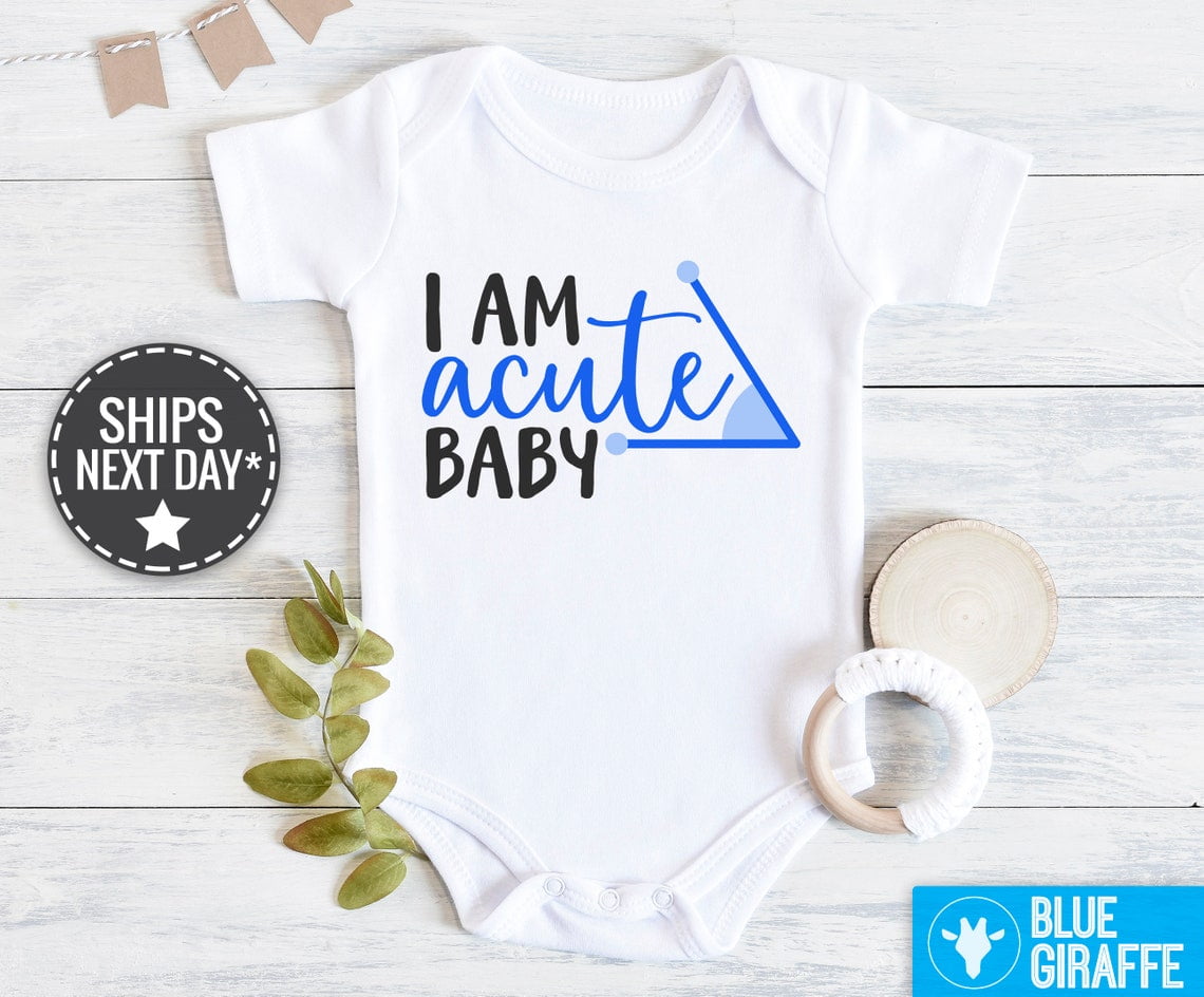 Luvly I Am Acute Baby Blue, Funny Baby Onesies, Math Baby Clothes, Baby ...