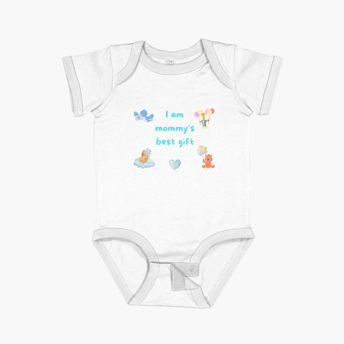 Luvly I Am Mommy'S Best Gift, Blue Short Sleeve Baby One-Piece, New ...