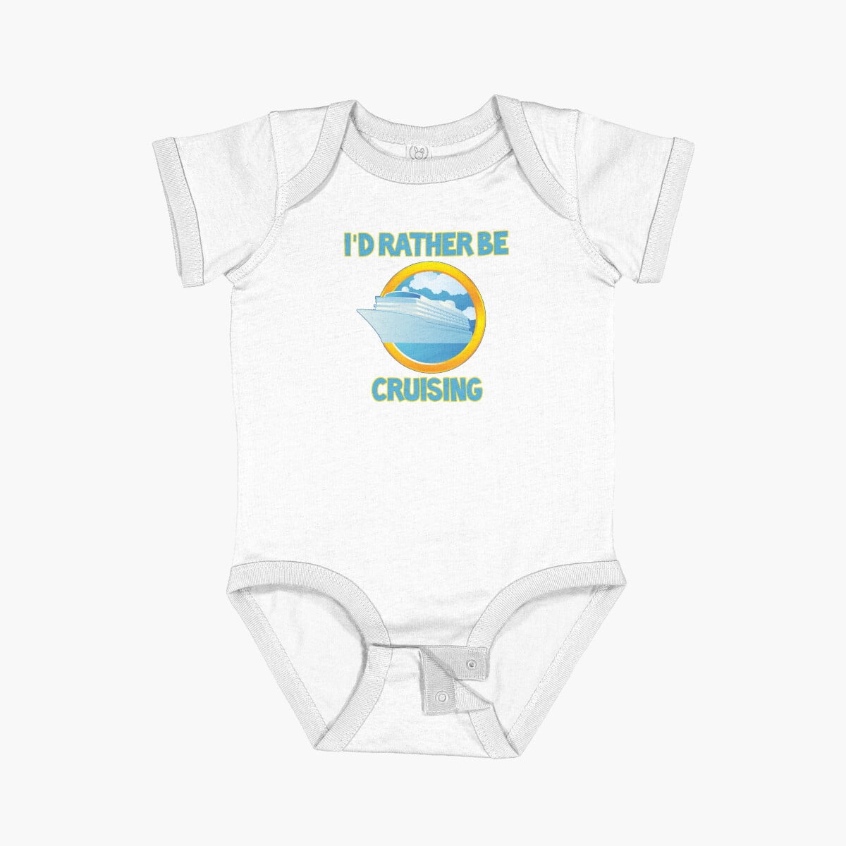 Luvly I'D Rather Be Cruising Short Sleeve Baby One-Piece, New Born ...