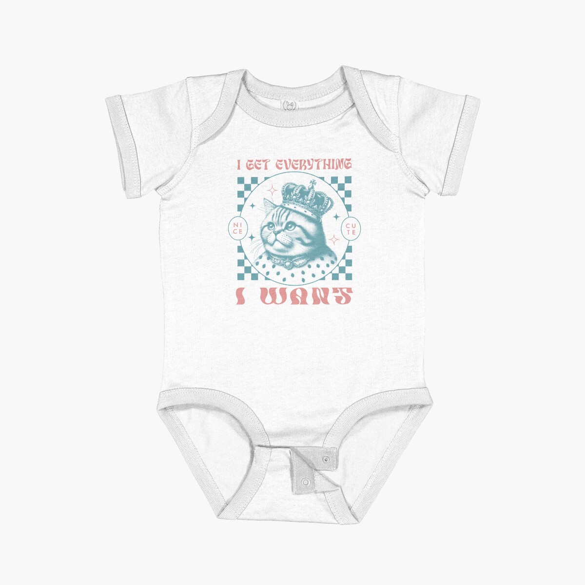 Luvly I Get Everything I Want Short Sleeve Baby One-Piece, New Born ...