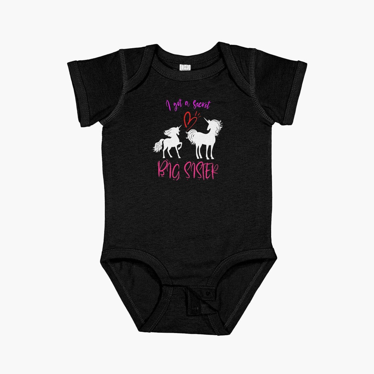 Luvly I Got A Secret Big Sister New Sibling Short Sleeve Baby One-Piece ...