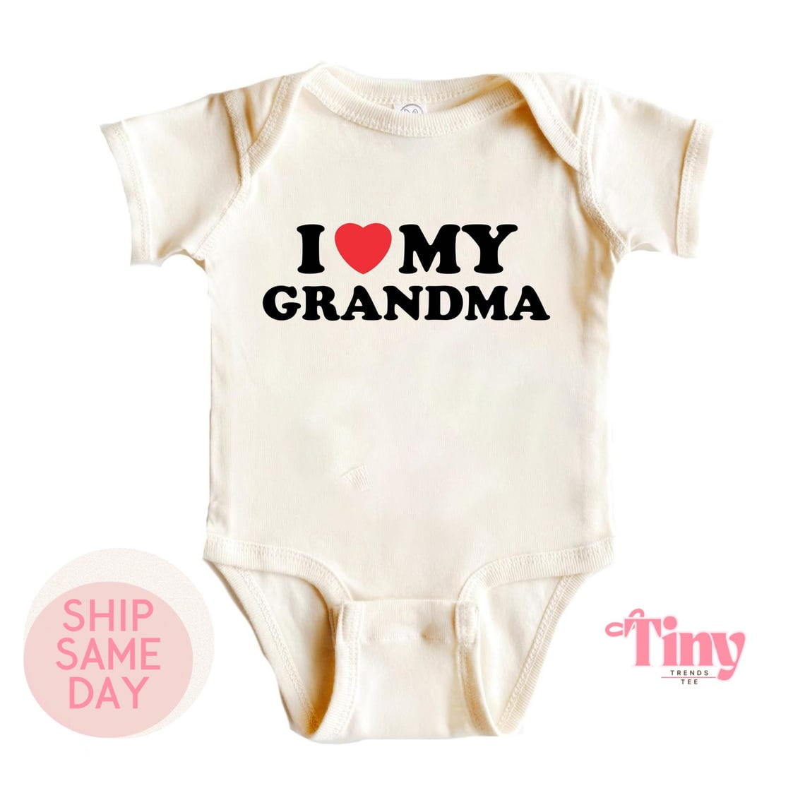 Luvly I Love My Grandma Baby Bodysuit Tee Shirt One Piece Baby Suit For Baby Girl Boy Infant ...