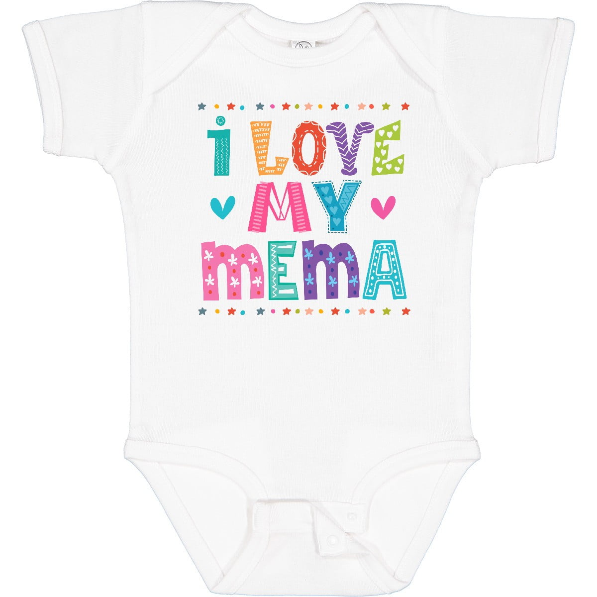 Luvly I Love My Mema Grandchildren Baby Bodysuit Grandchild One-Piece ...