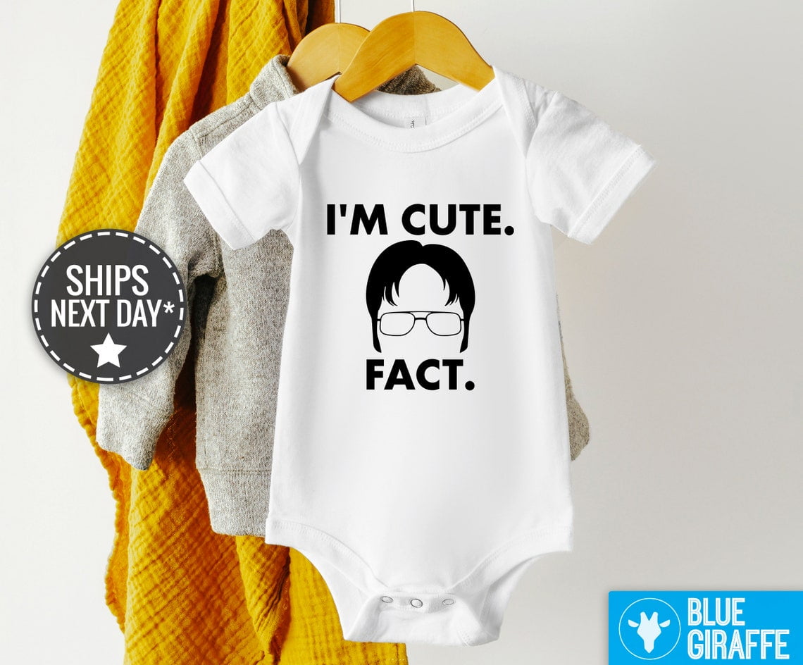 Luvly I''M Cute, Fact, Funny The Office Baby Clothes, Dwight Schrute ...