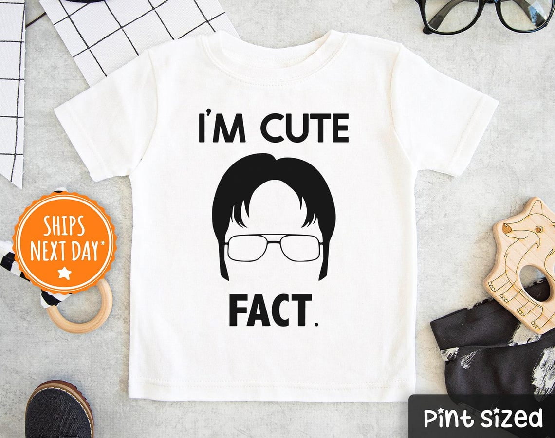 Luvly I''M Cute- Fact Kids Shirt - Funny The Office Kids Shirt - Dwight ...