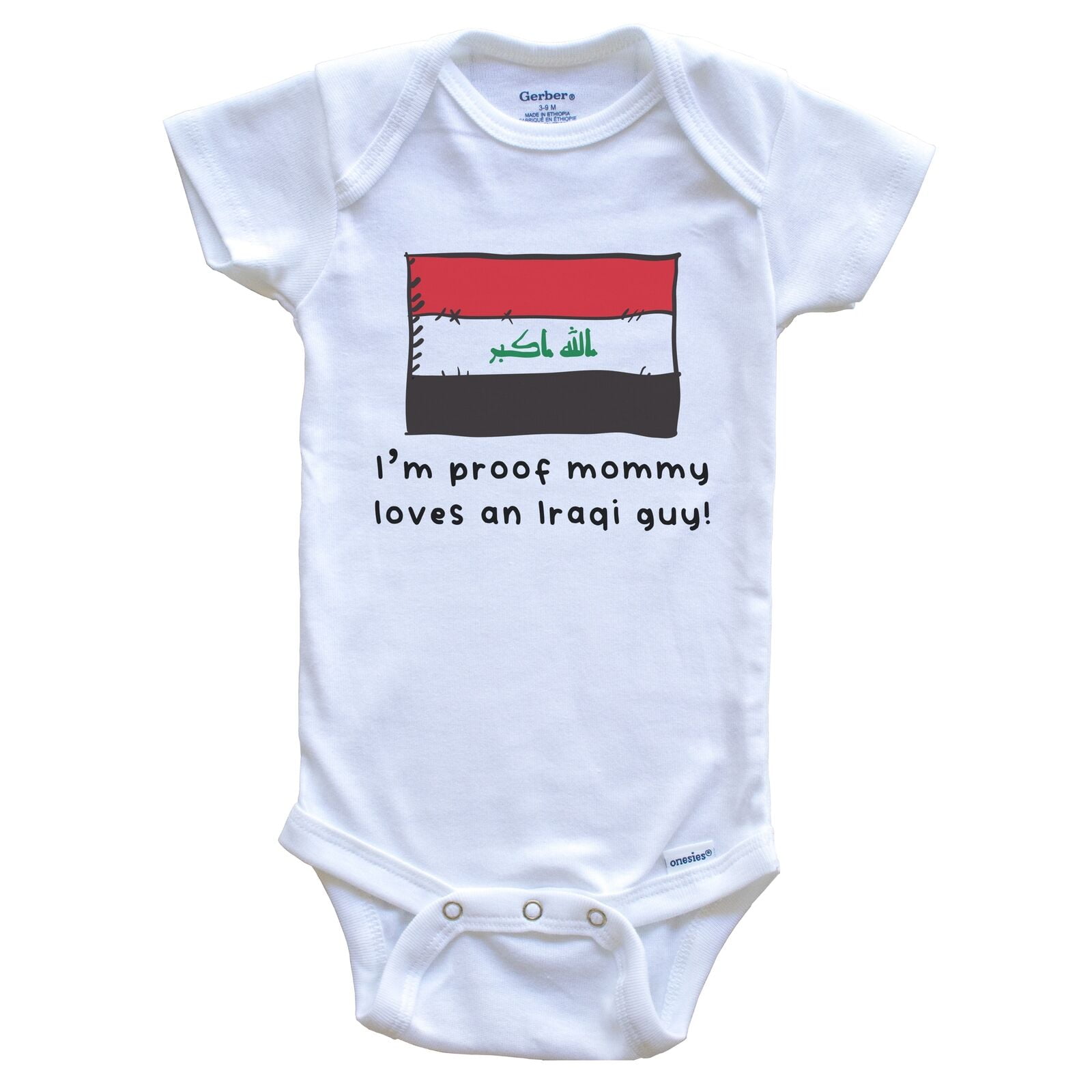 Luvly I'M Proof Mommy Loves An Iraqi Guy Iraq Flag One Piece Baby ...