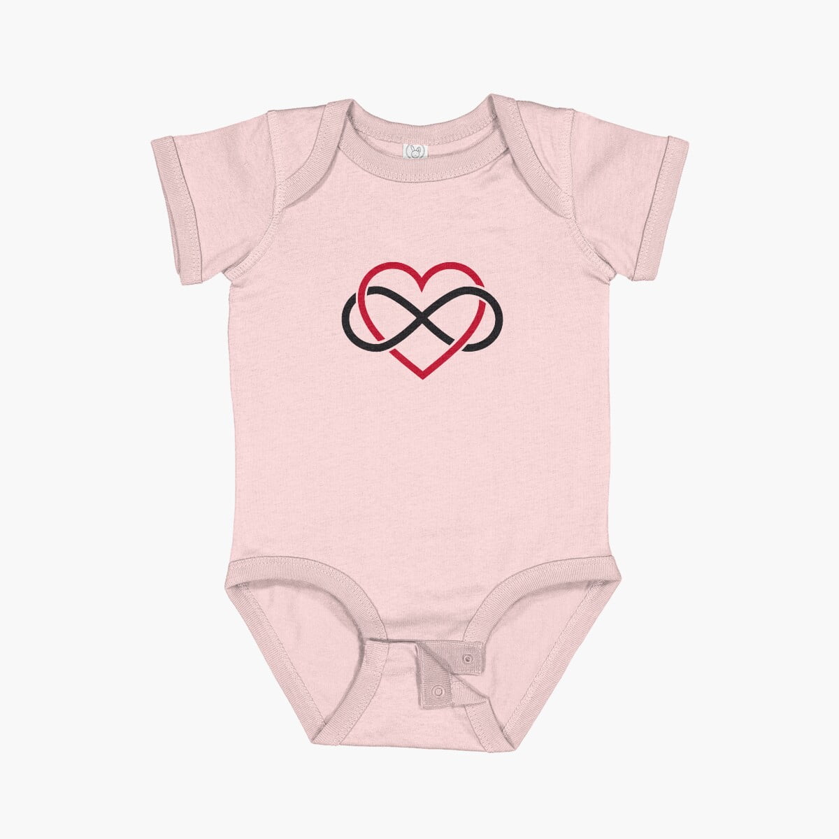 Luvly Infinity Heart, Never Ending Love Short Sleeve Baby One-Piece ...