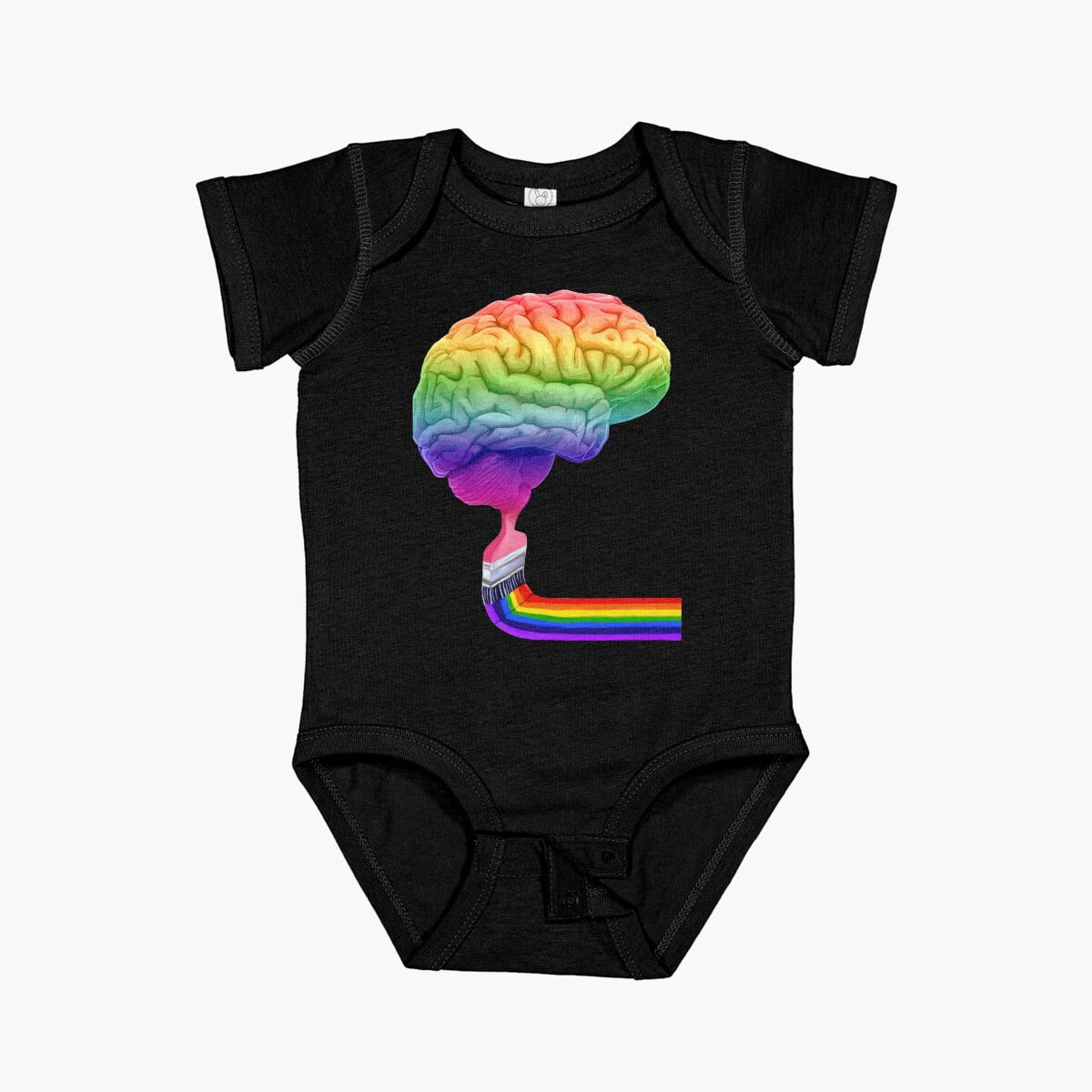 Luvly Inside The Mind Oart Right Brain Short Sleeve Baby One-Piece, New ...