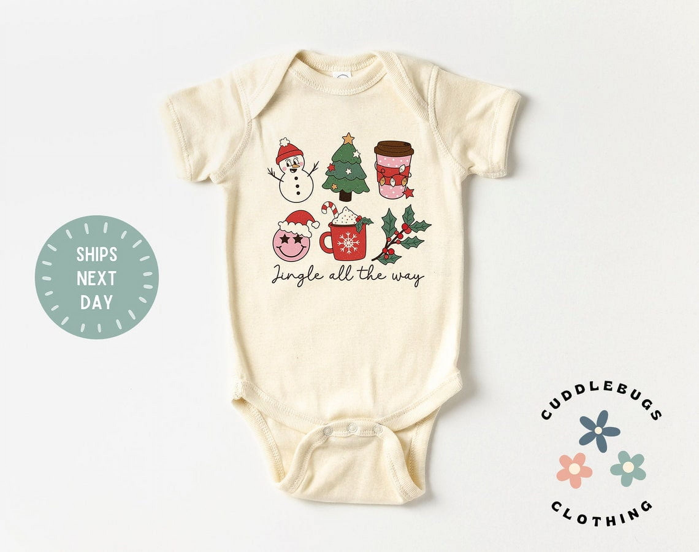Luvly Jingle All The Way Baby Onesies® Bodysuit - Retro Bodysuit - Baby ...