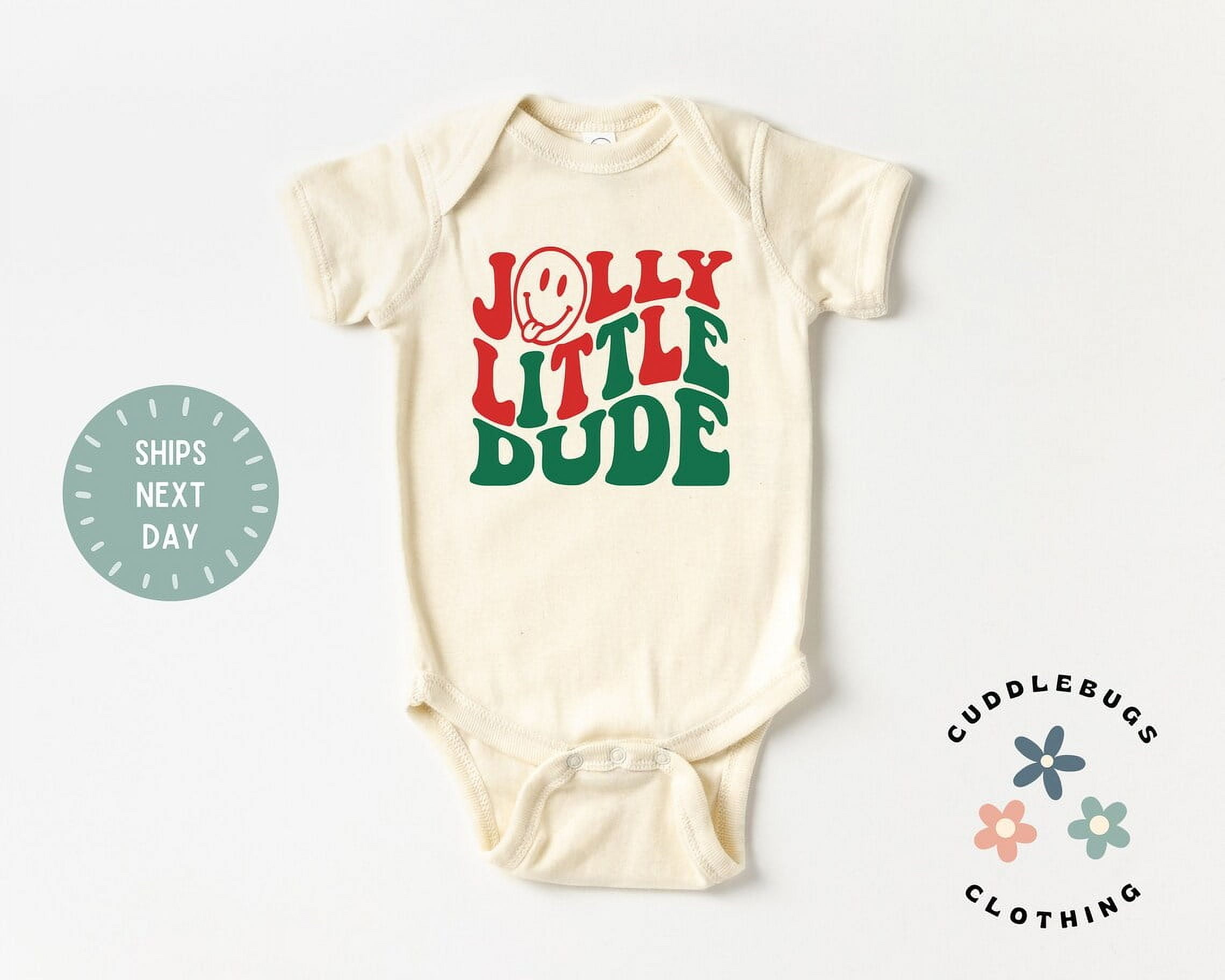 Luvly Jolly Little Dude Baby Onesies® Bodysuit - Retro Smiley Face ...