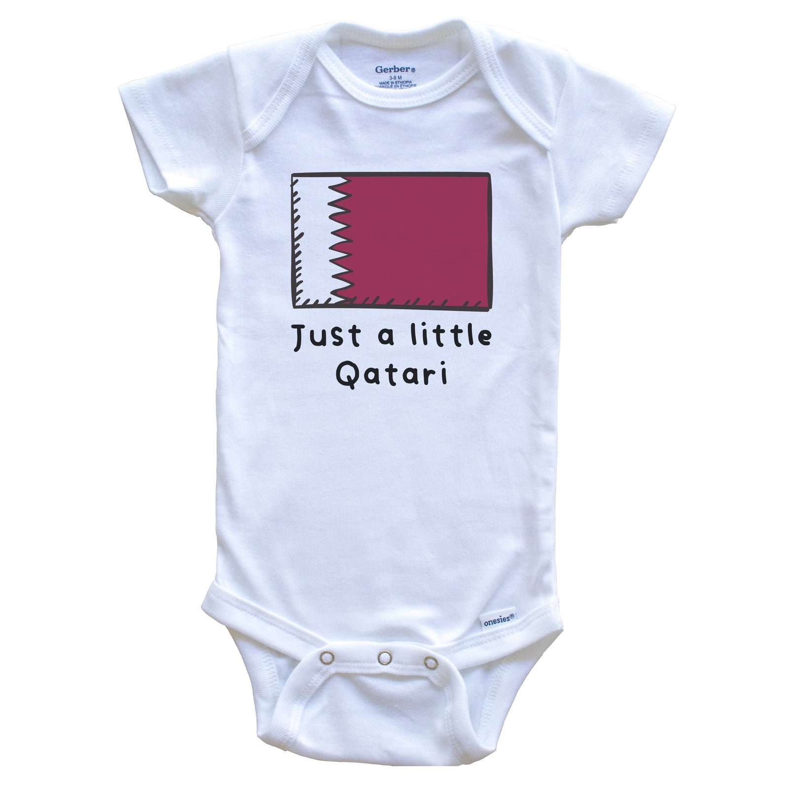 Luvly Just A Little Qatari Funny Cute Qatar Flag One Piece Baby ...