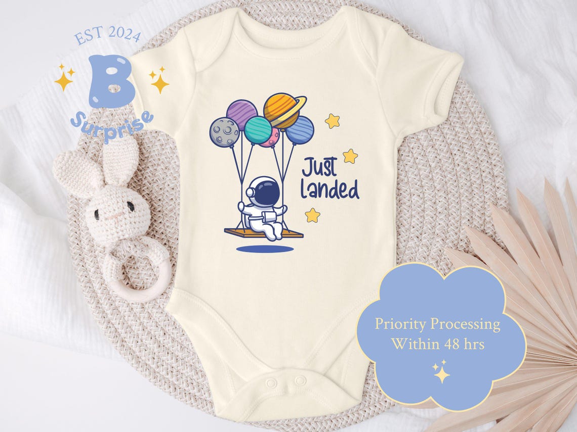 Luvly Just Landed | Astronaut Baby Bodysuit | Space Baby Outfit | Cute ...