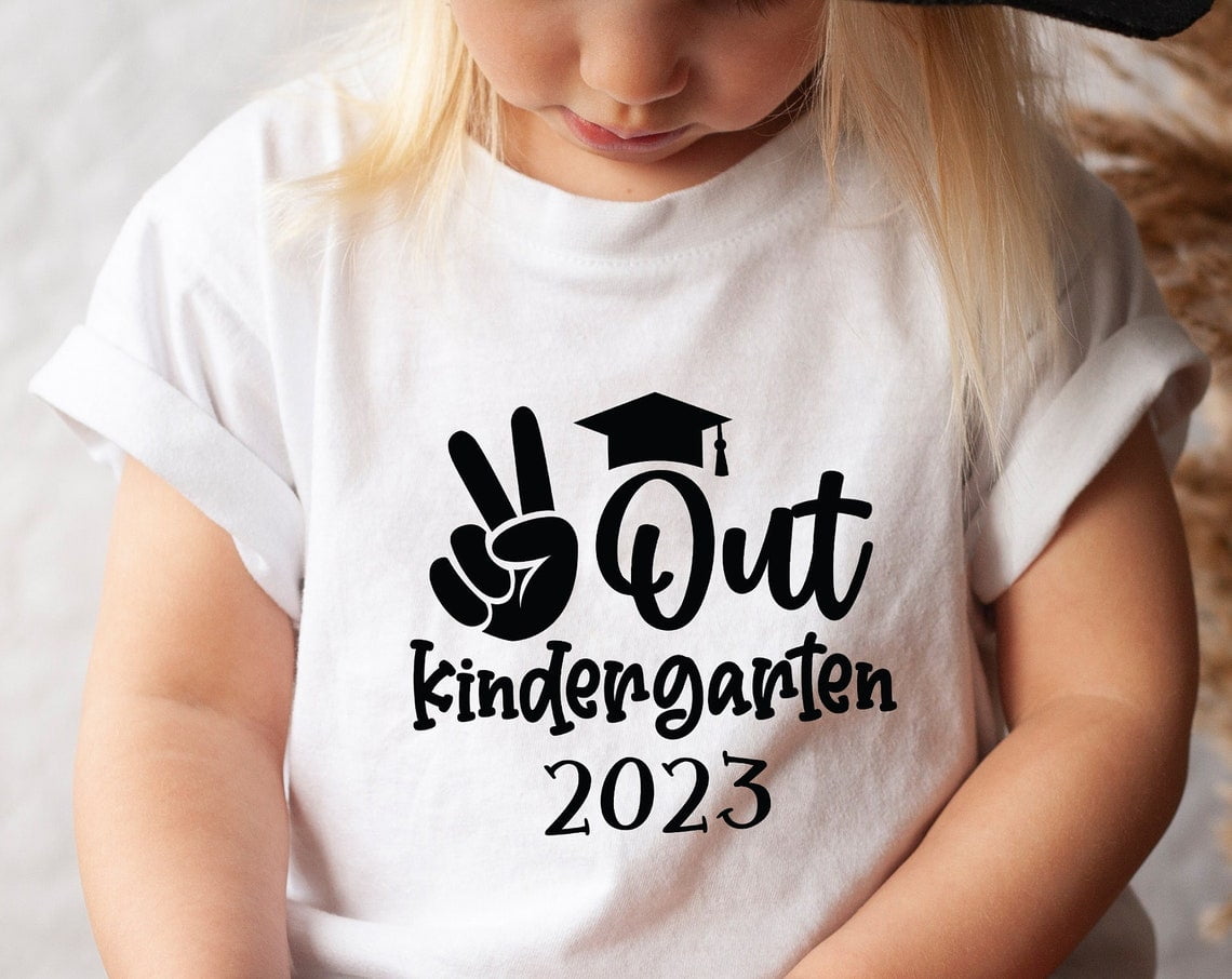 Luvly Kindergarten Graduation Shirt, Peace Out Kindergarten Shirt, Last ...