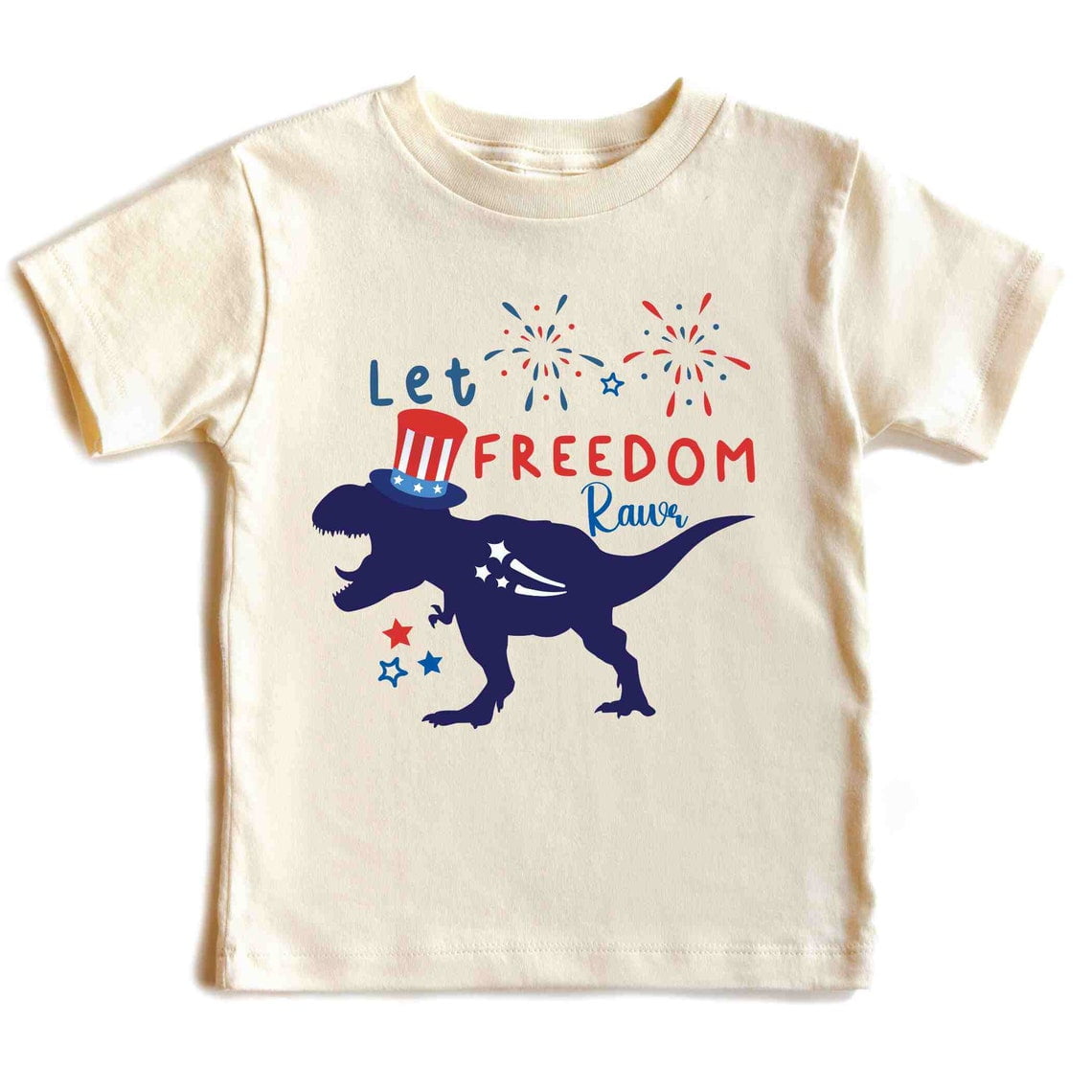 Luvly Let Freedom Rawr Shirt, Dinosaur Boy Shirt, T-Rex Shirt, 4Th Of ...