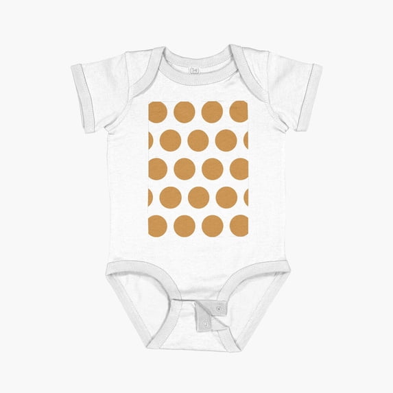 Luvly Light Brown Polka Dots. Short Sleeve Baby One-Piece, New Born ...