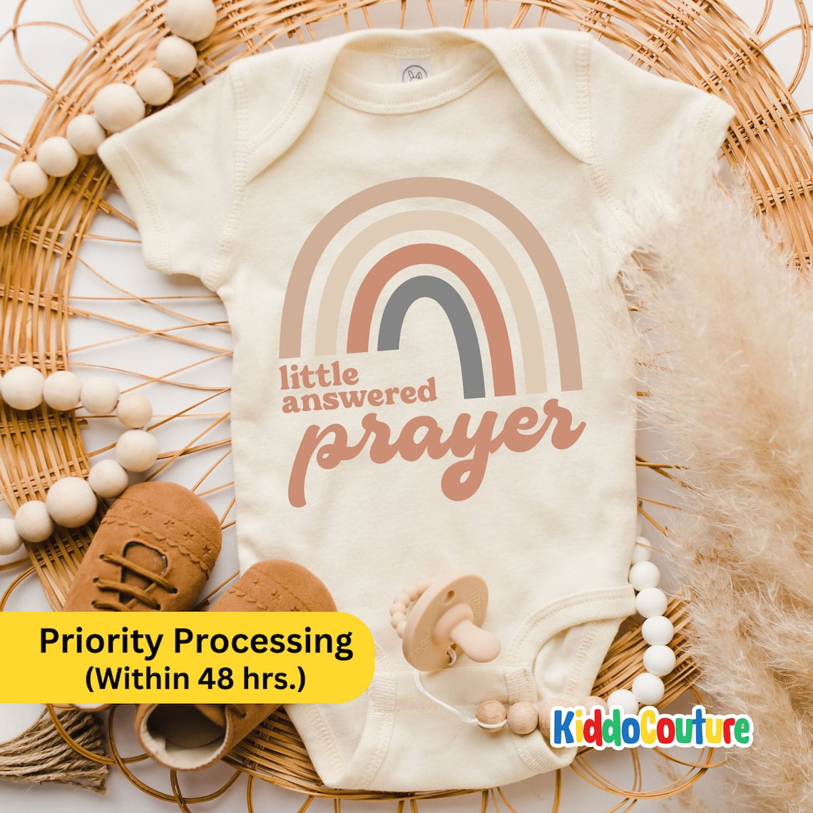 Luvly Little Answered Prayer, Miracle Baby, Blessed Baby Retro Bodysuit ...
