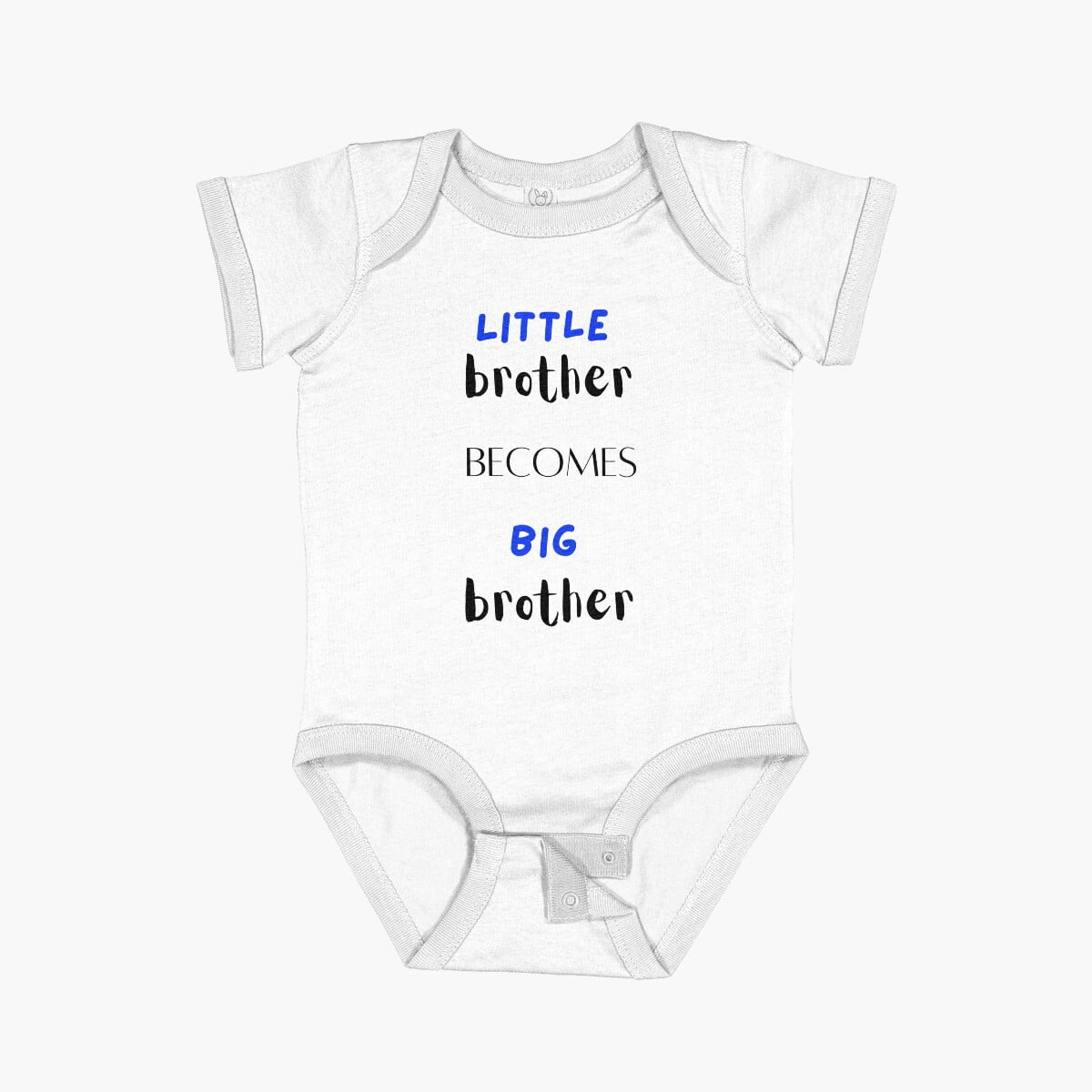 Luvly Little Brother Becomes Big Brother Short Sleeve Baby One-Piece ...