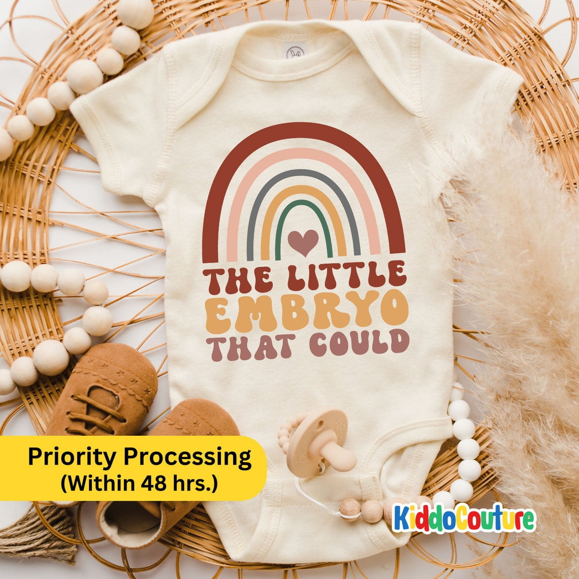 Luvly The Little Embryo That Could, Retro Ivf Baby Bodysuit, Little ...