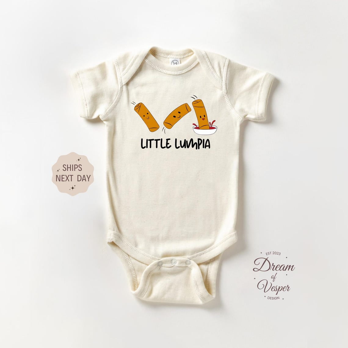 Luvly Little Lumpia Baby, Filipino Baby Bodysuit, Cute And Funny ...
