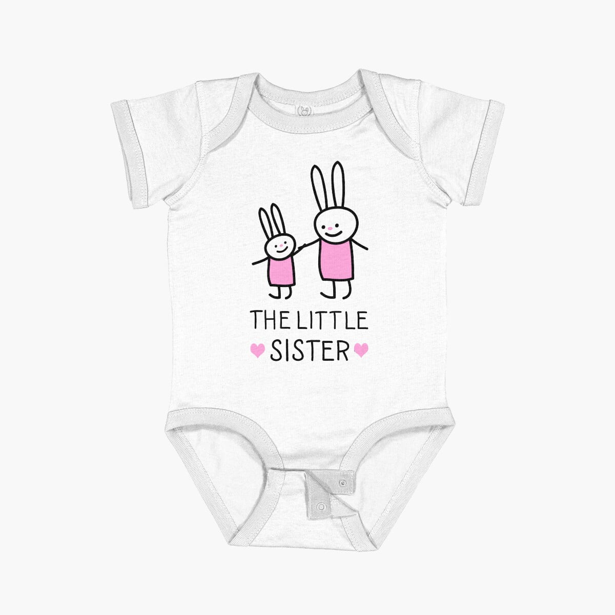 Luvly Little Sister Rabbits Short Sleeve Baby One-Piece, New Born, Baby ...