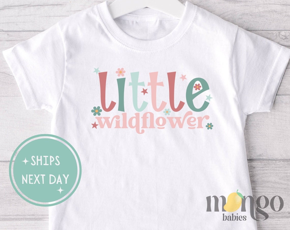 Luvly Little Wildflower Toddler Shirt Cute Baby Boho Wildflower Bodysuit Flower Onesies® Brand ...