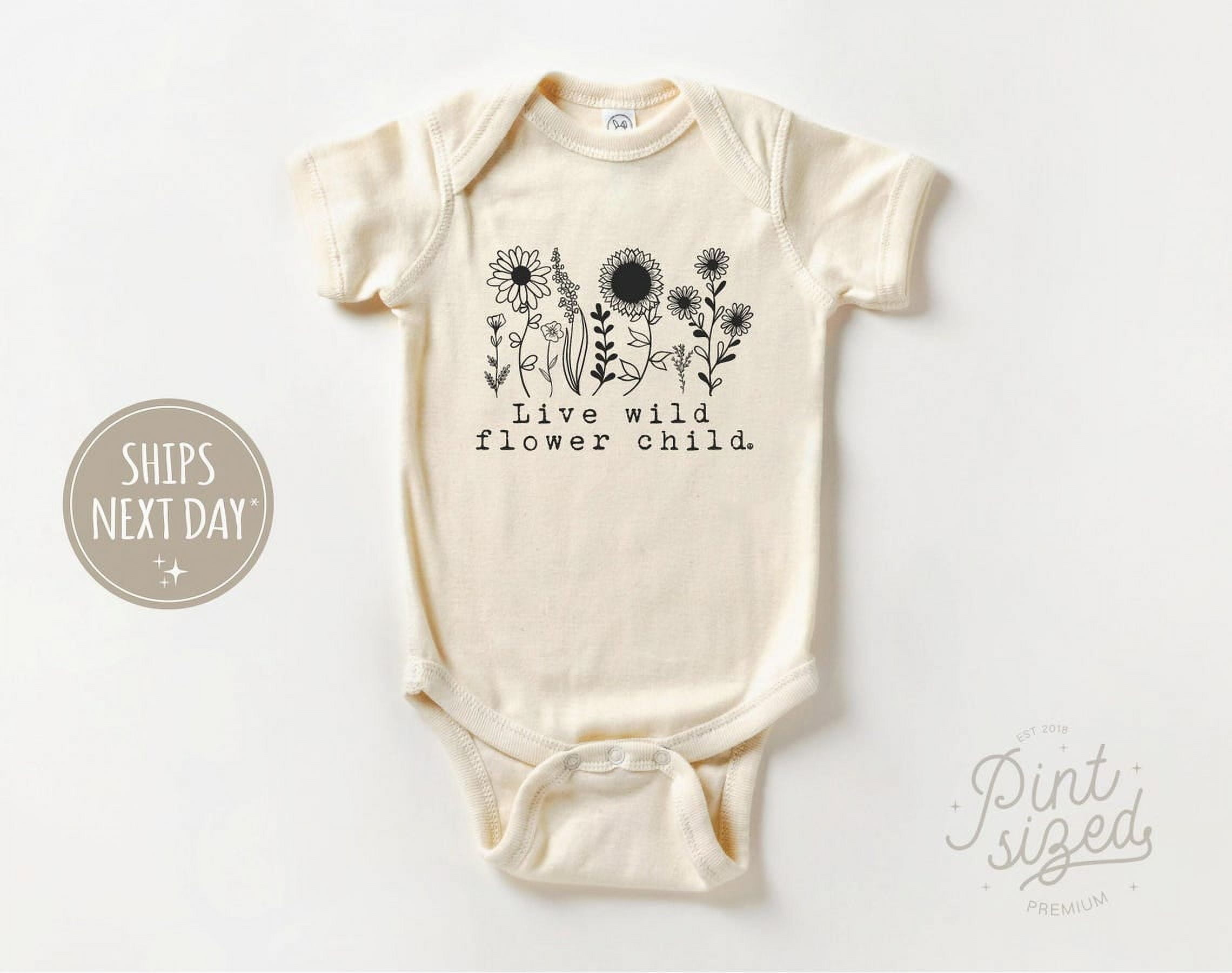 Luvly Live Wild Flower Child Baby - Boho Baby Girl Bodysuit - Cute ...