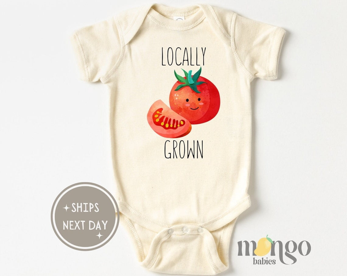 Luvly Locally Grown Tomato Baby Onesies® Brand Cute Baby Clothes ...
