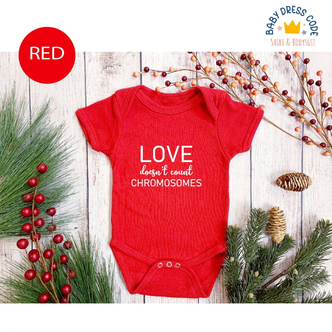 Luvly Love Doesn'T Count Chromosomes Bodysuit, Down Syndrome Awareness ...