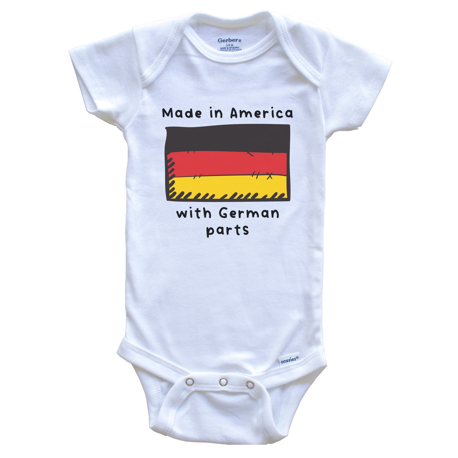 Luvly Made In America With German Parts Germany Flag One Piece Baby ...