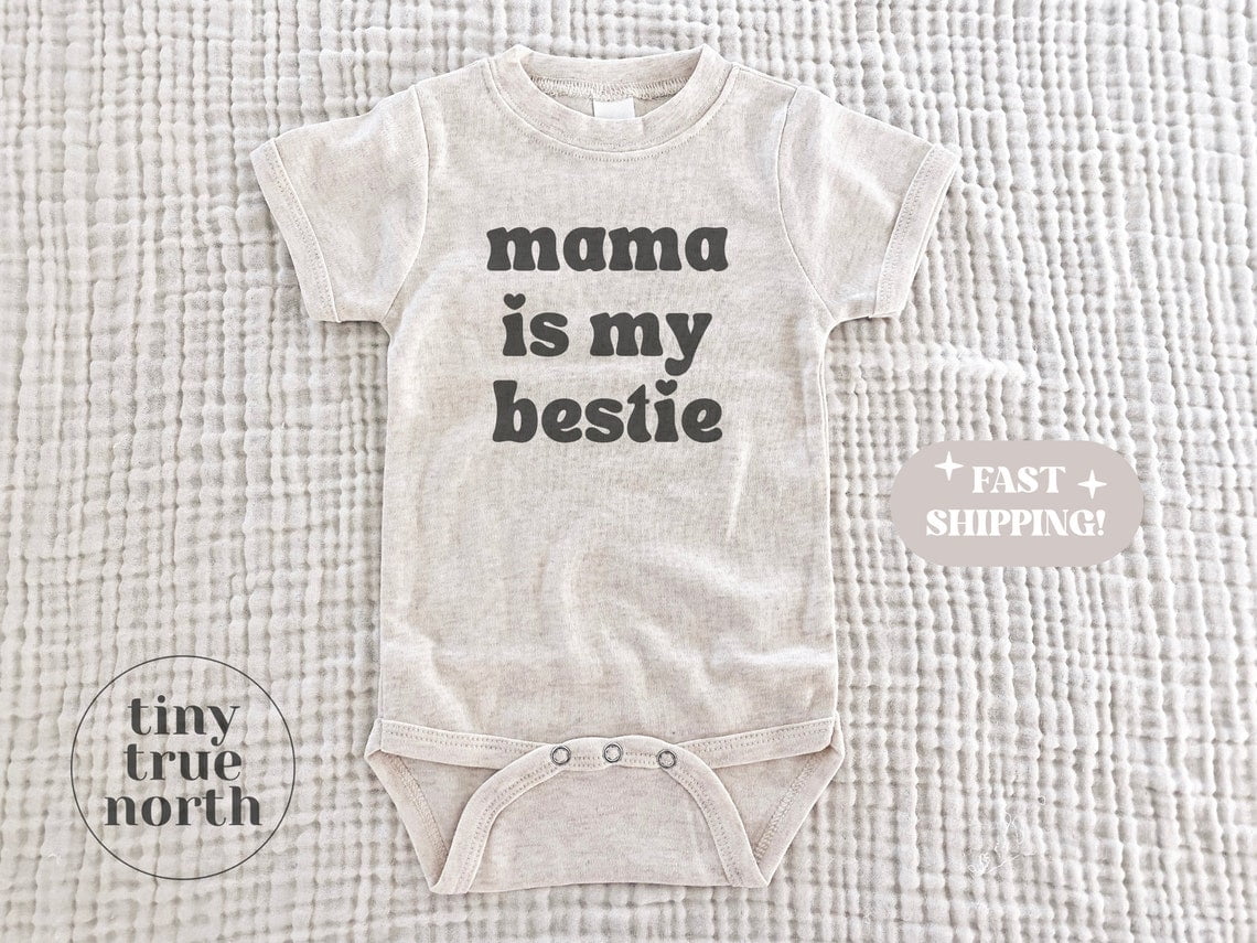 Luvly Mama Is My Bestie Shirt - Mama Bestie Shirt For Toddlers - Mama ...