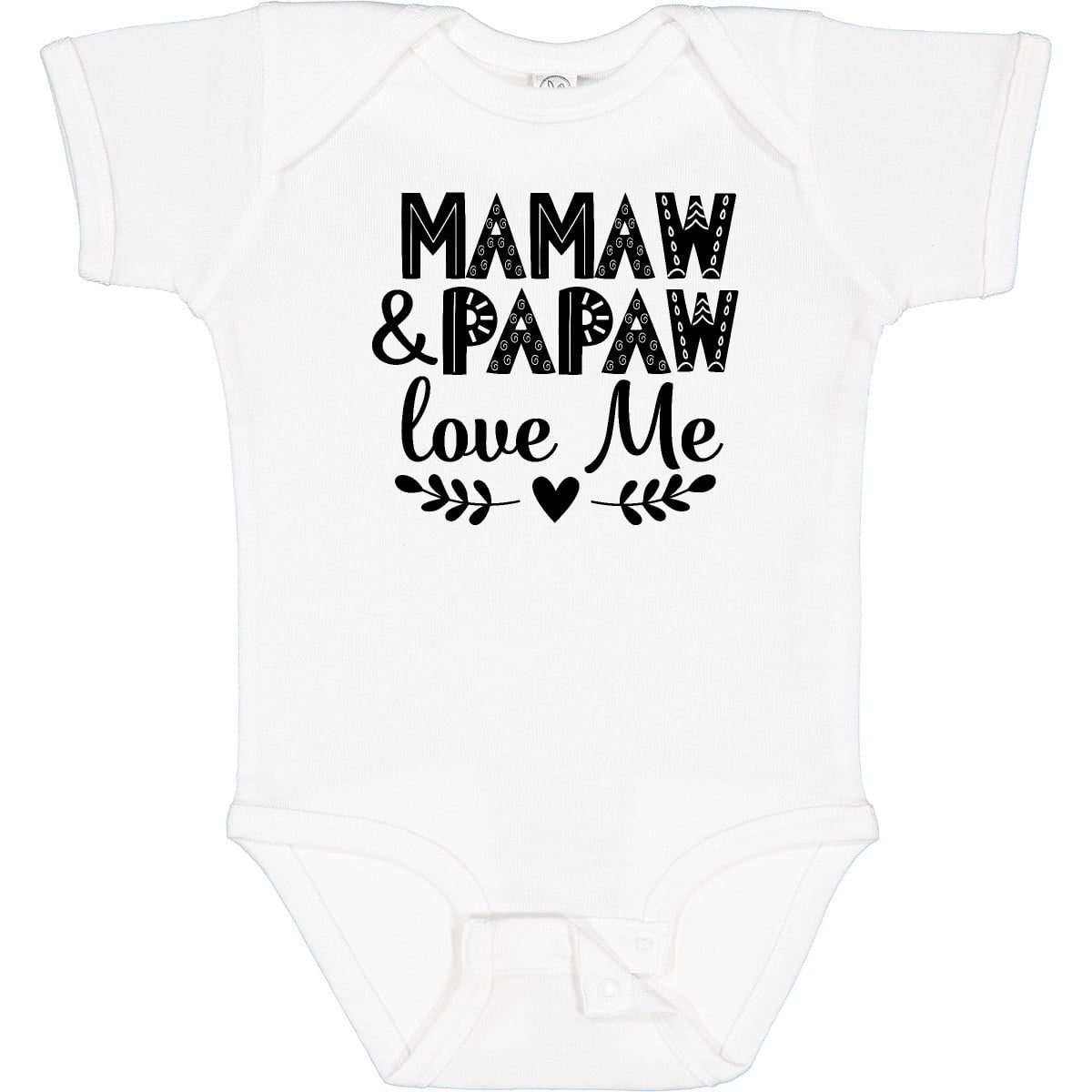 Luvly Mamaw And Papaw Love Me Grandchild Baby Bodysuit From Grandbaby Childs, New Born, Baby ...